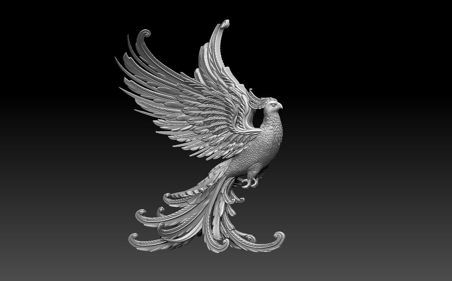 phoenix sculpture of 3D model 3D printable | CGTrader