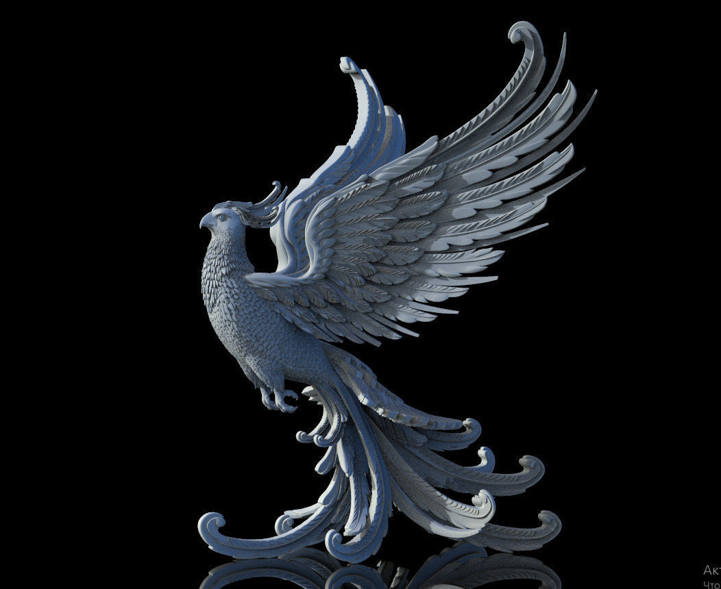 phoenix sculpture of 3D model 3D printable | CGTrader
