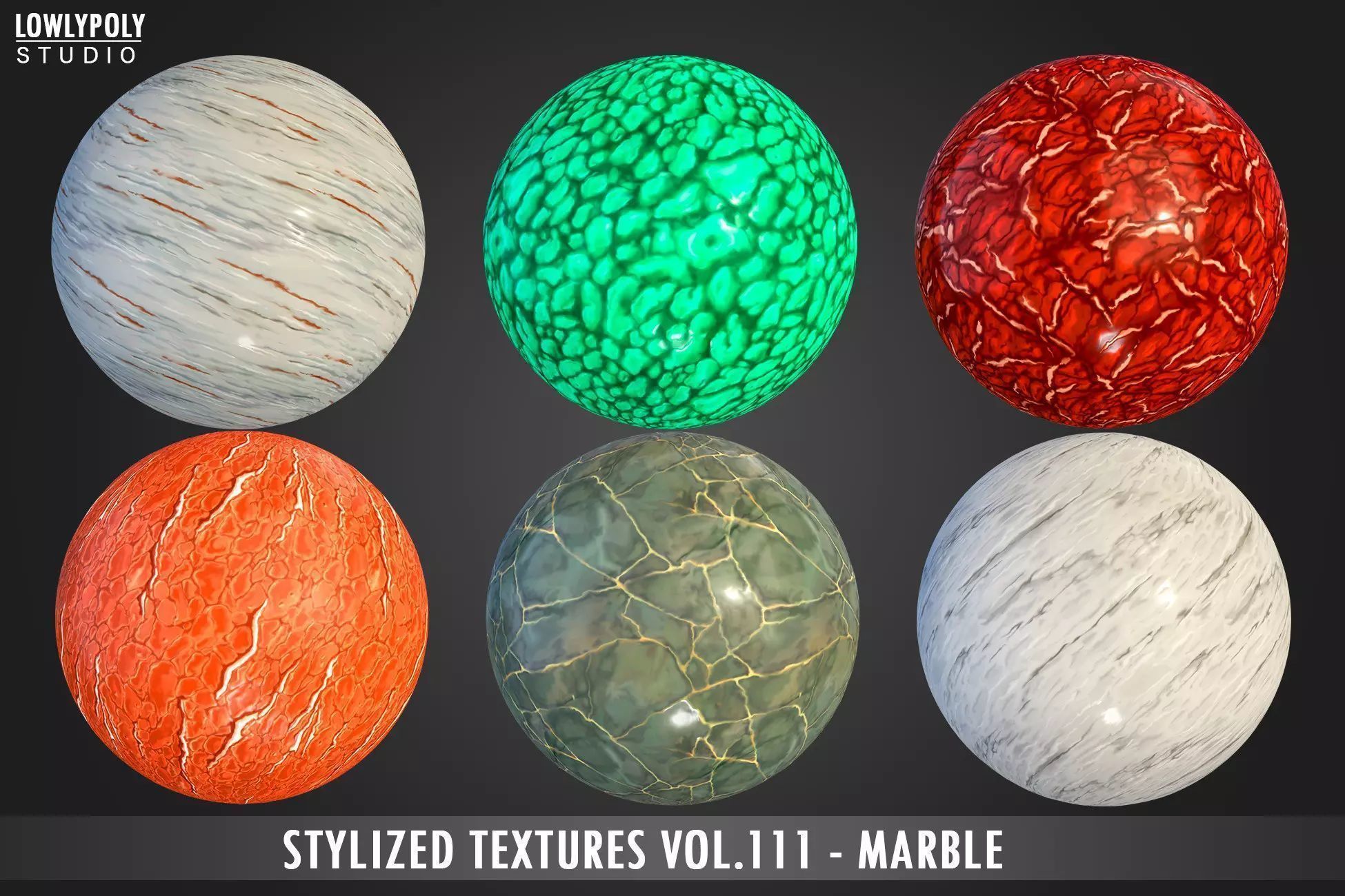 Texture Stylized Marble Vol 111 - Stylized Textures VR / AR / low-poly ...