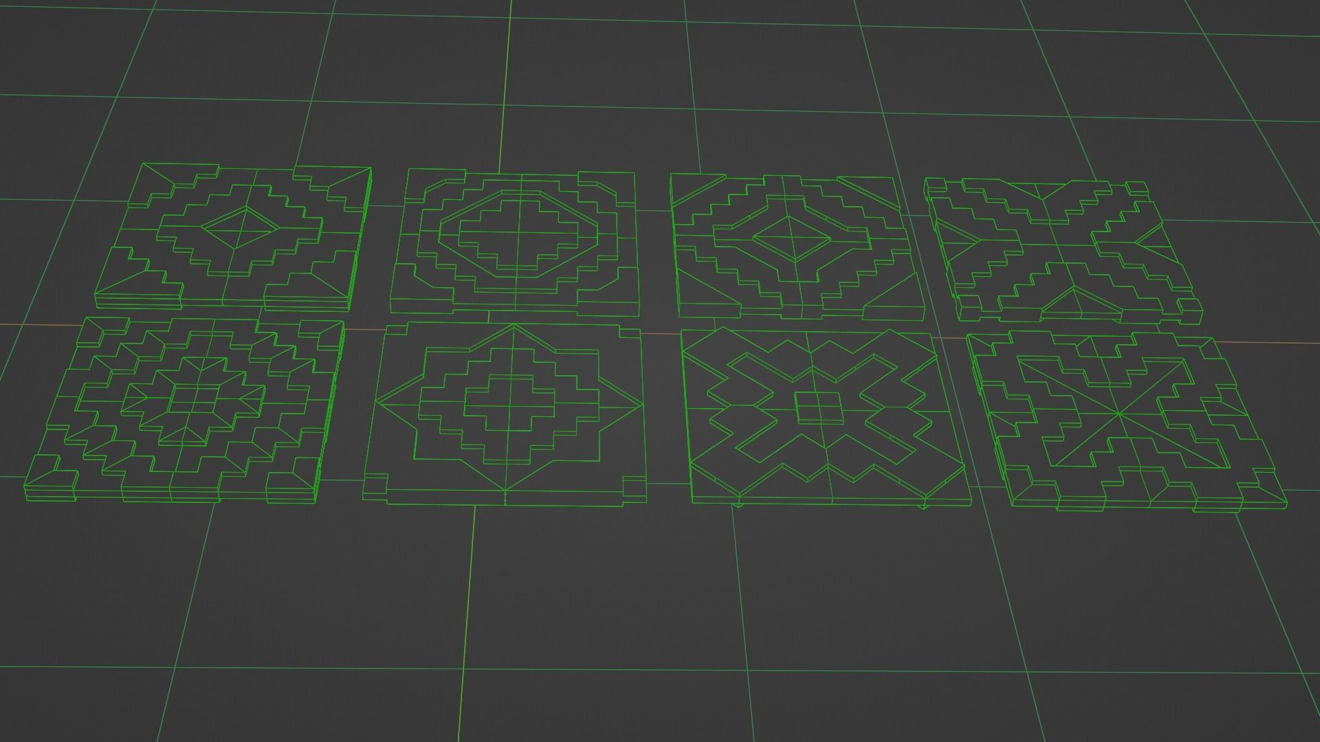 3D model wooden seam quad decor panels VR / AR / low-poly | CGTrader