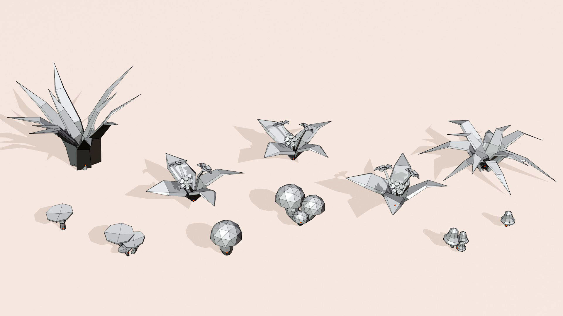 Low-Poly Forest Nature Set Free Trial free VR / AR / low-poly 3D model | CGTrader