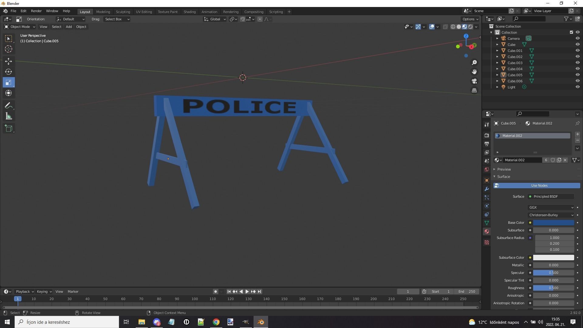 police barrier 3D model | CGTrader