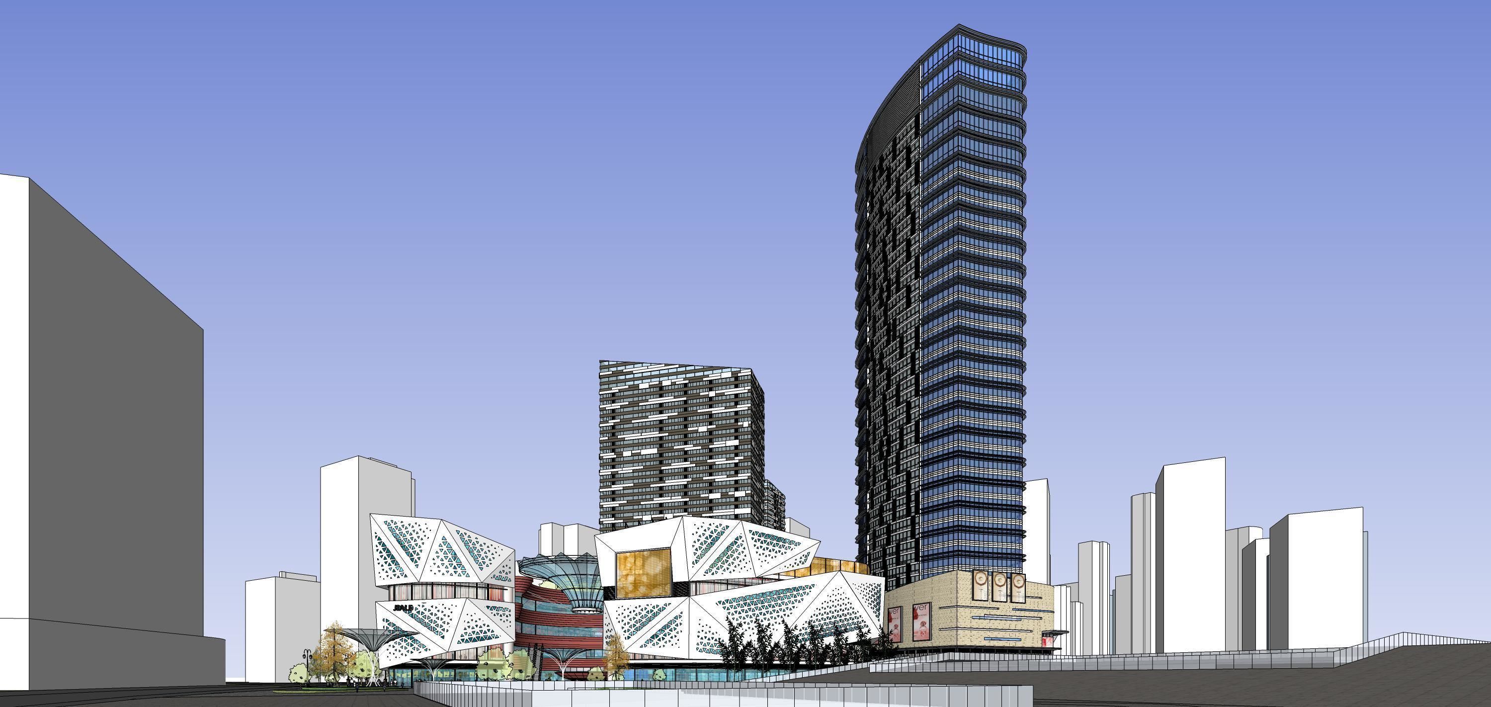 Sketchup Commercial Office Complex 207 3D model | CGTrader
