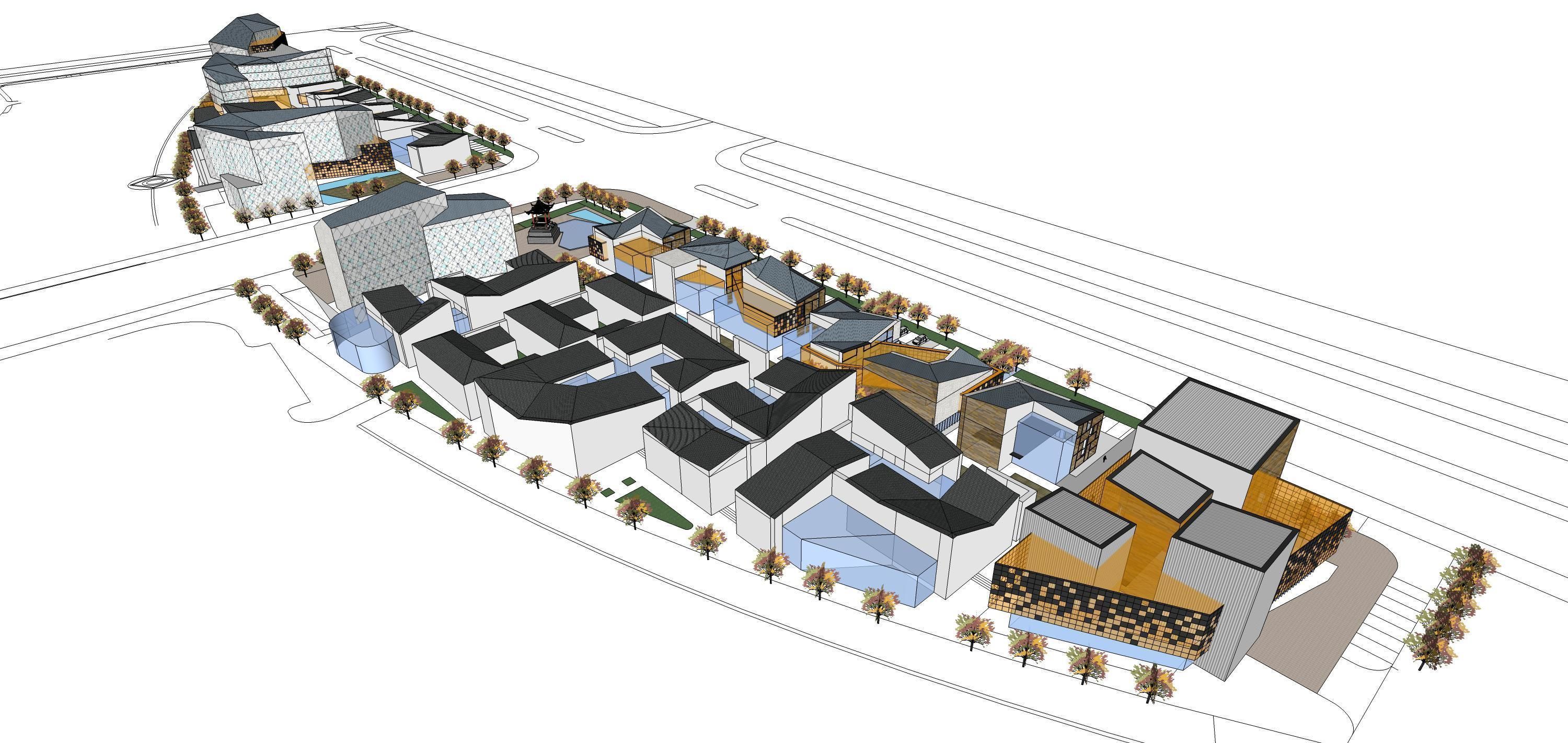 Sketchup Commercial Office Complex 214 3D model | CGTrader