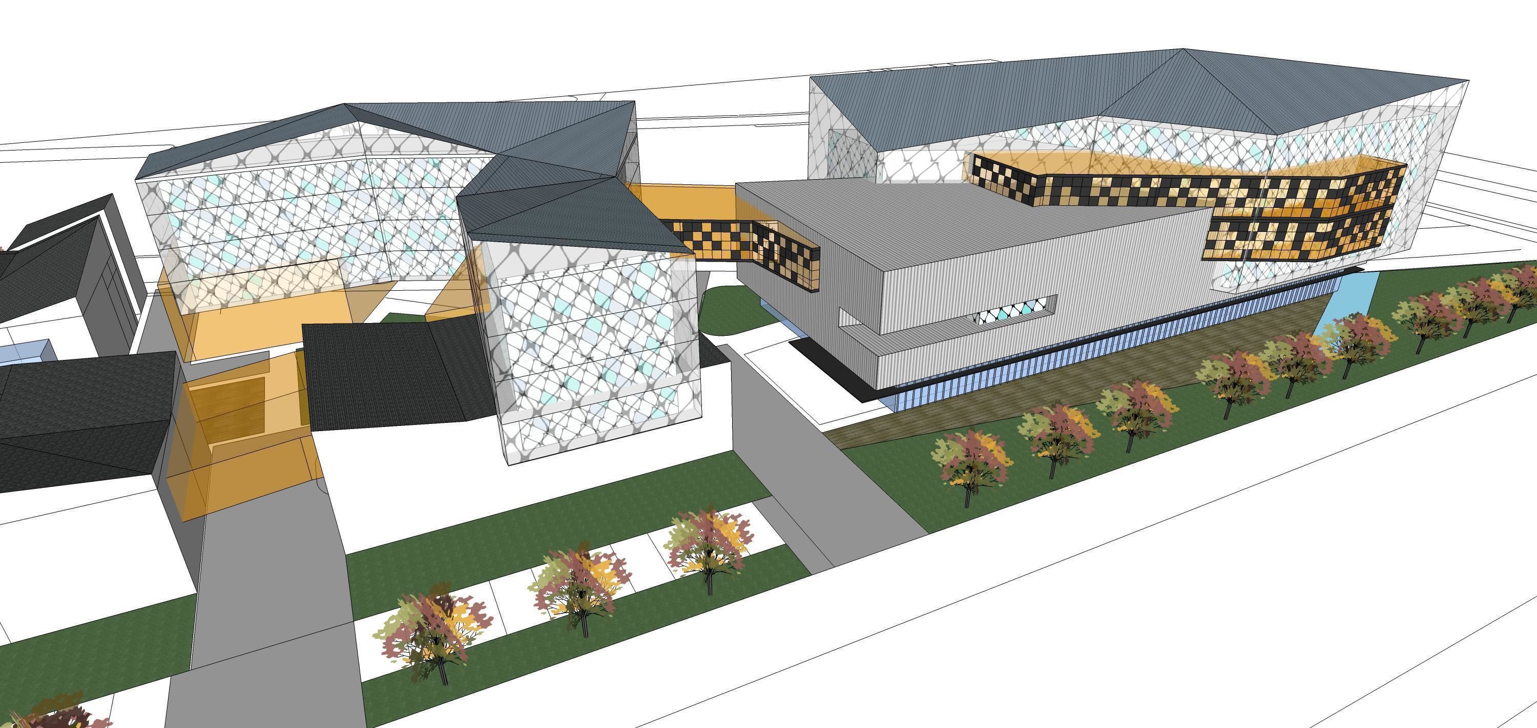 Sketchup Commercial Office Complex 214 3D model | CGTrader