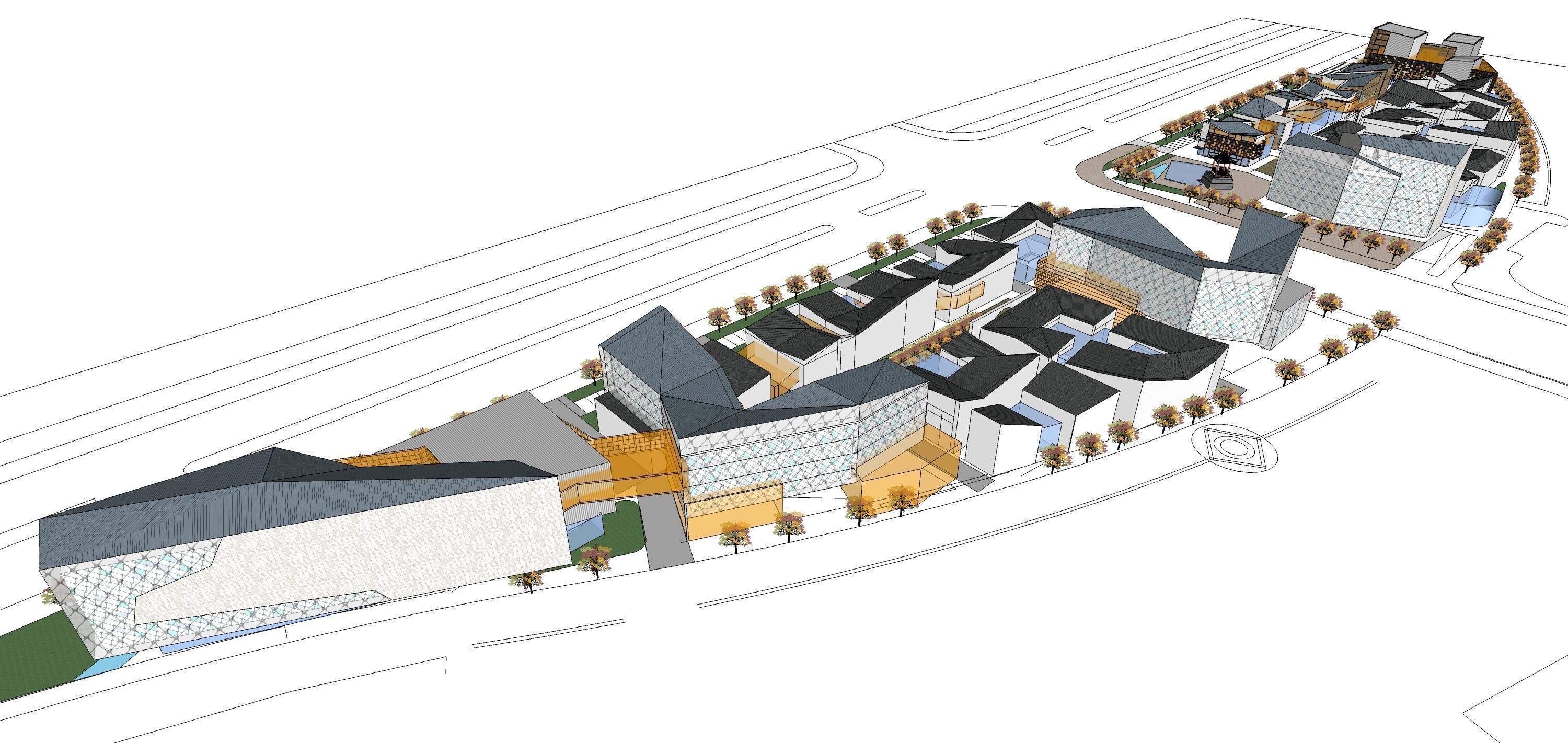 Sketchup Commercial Office Complex 214 3D model | CGTrader