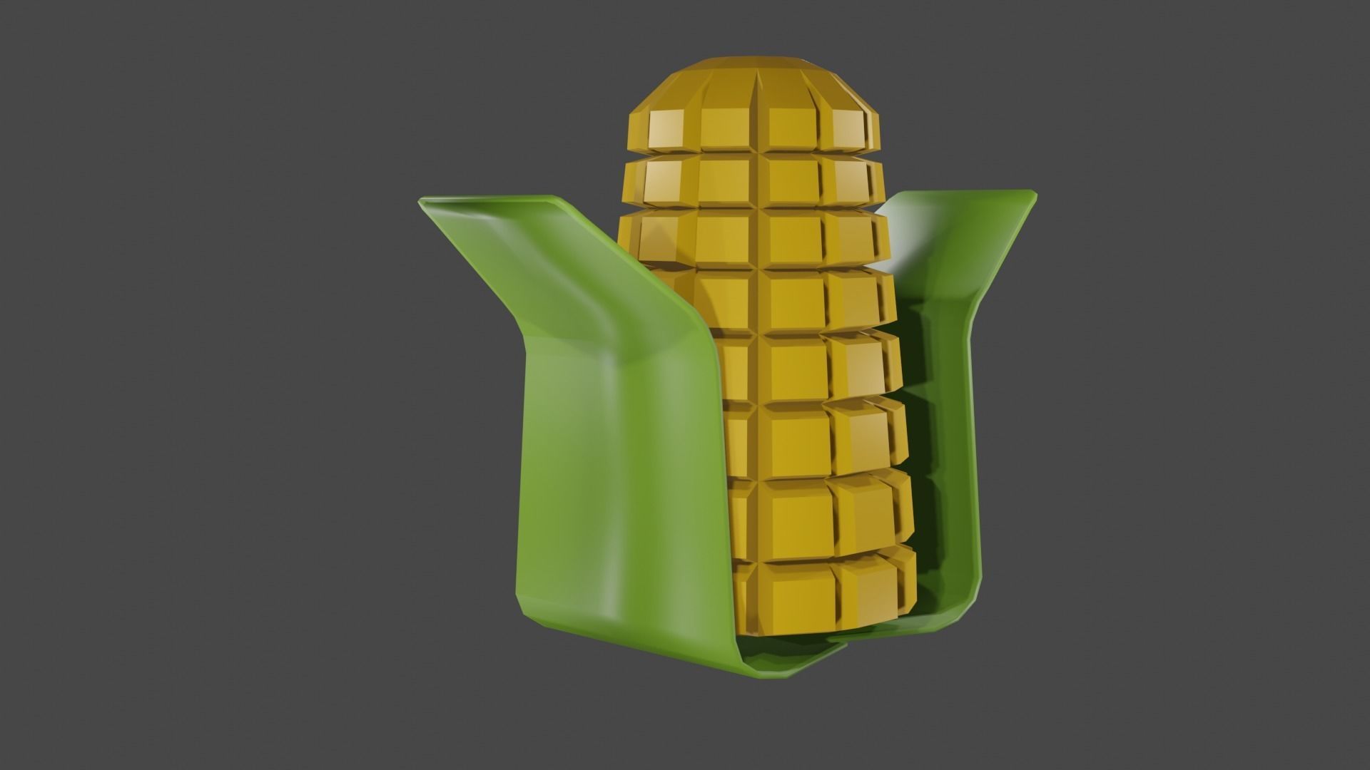corn low-poly cob free 3D model | CGTrader