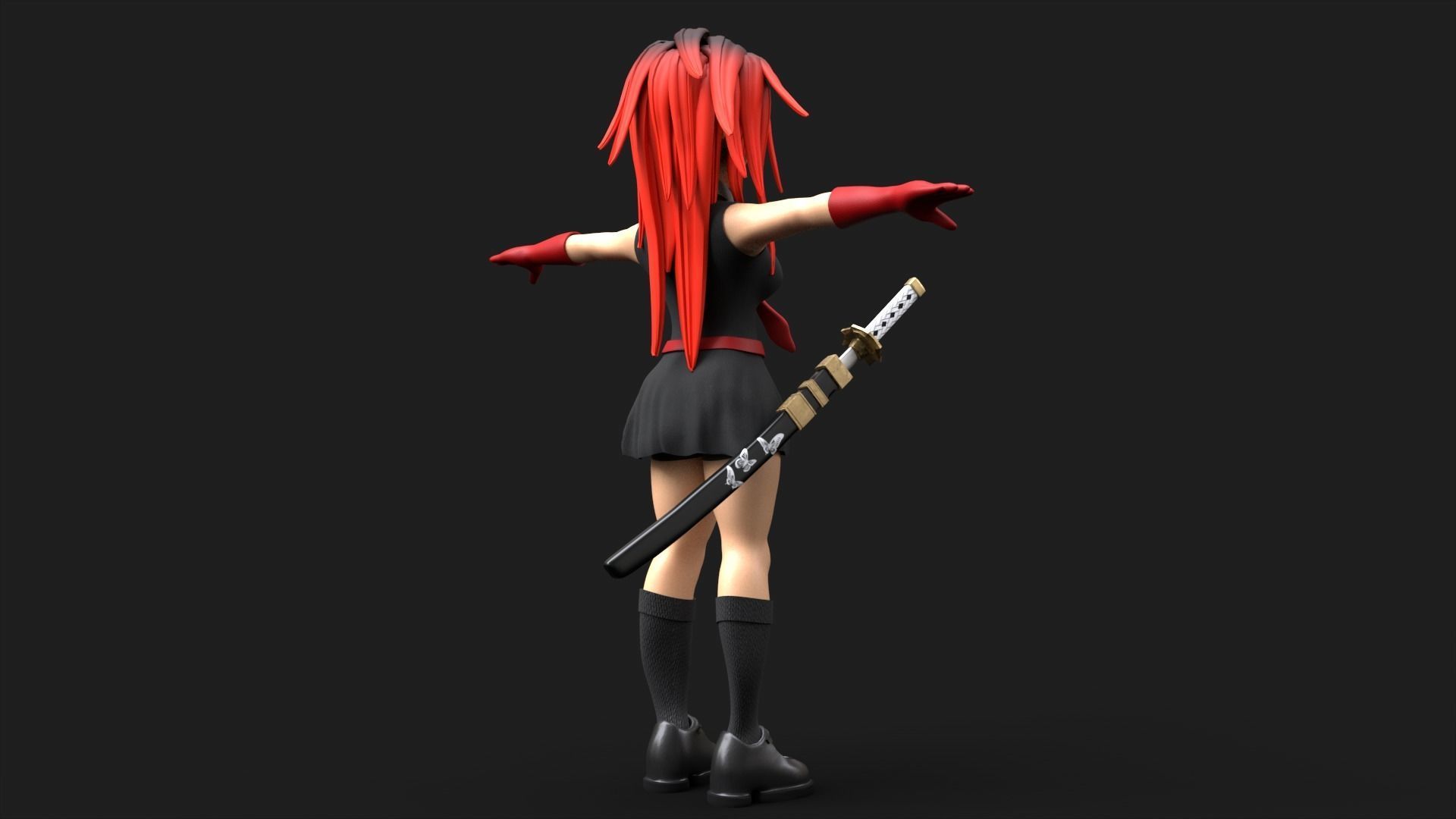 3D model Samurai Girl VR / AR / low-poly | CGTrader