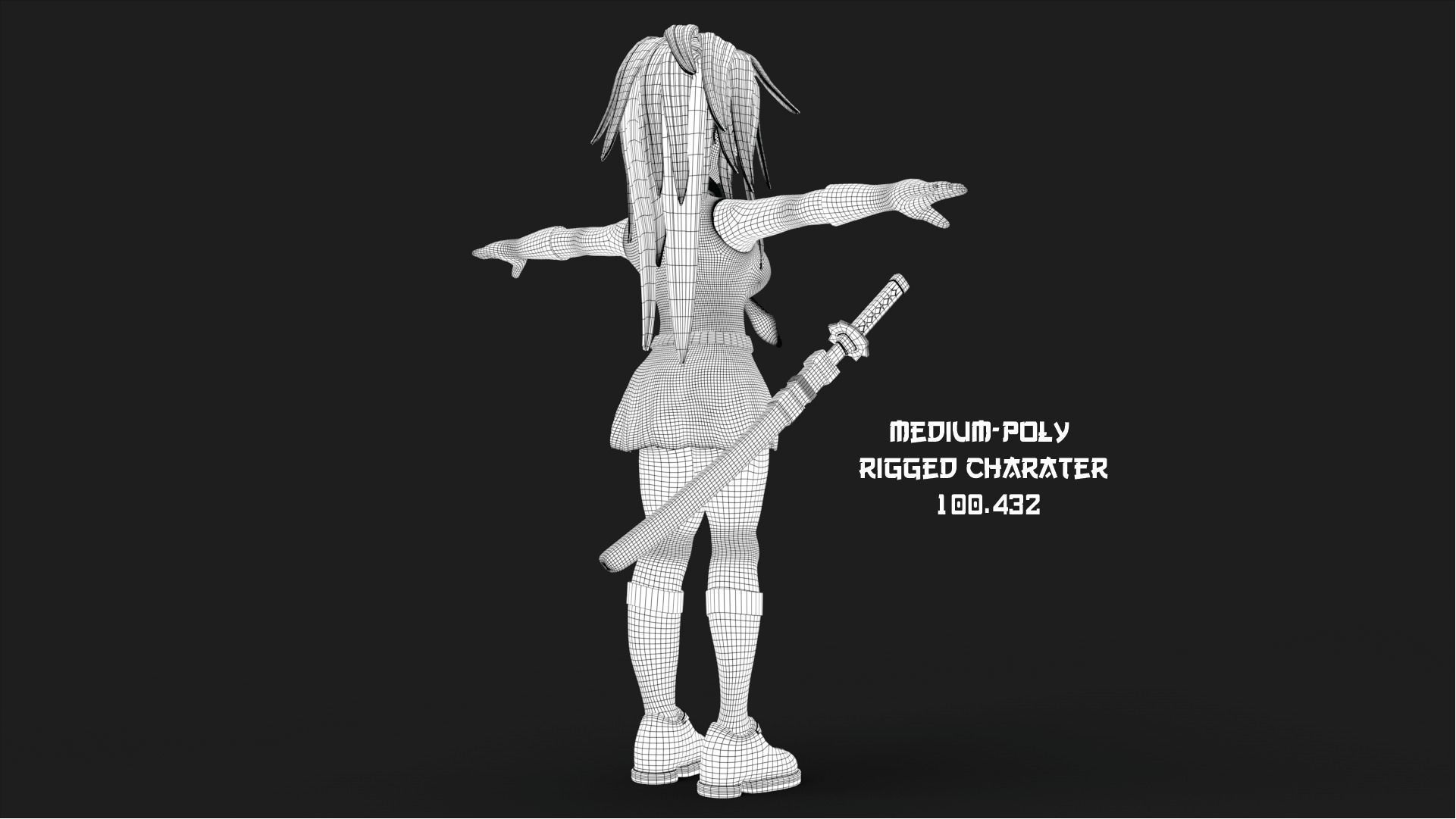 3D model Samurai Girl VR / AR / low-poly | CGTrader