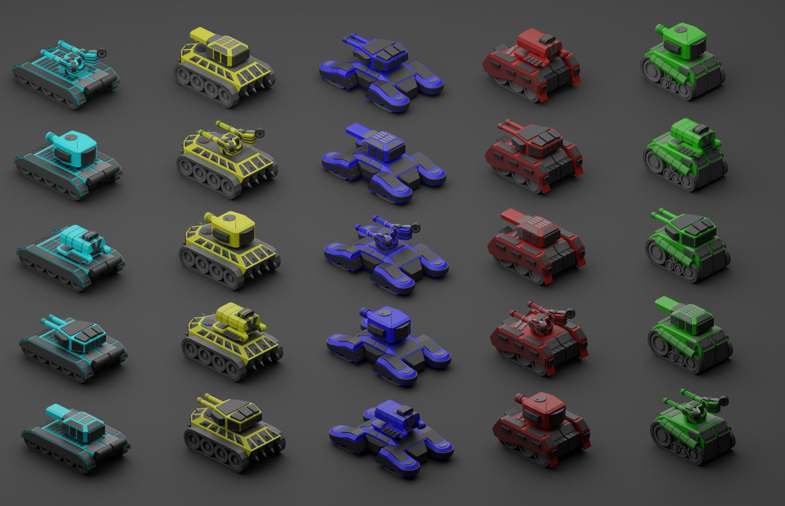 3D model Set of low-poly tank VR / AR / low-poly | CGTrader