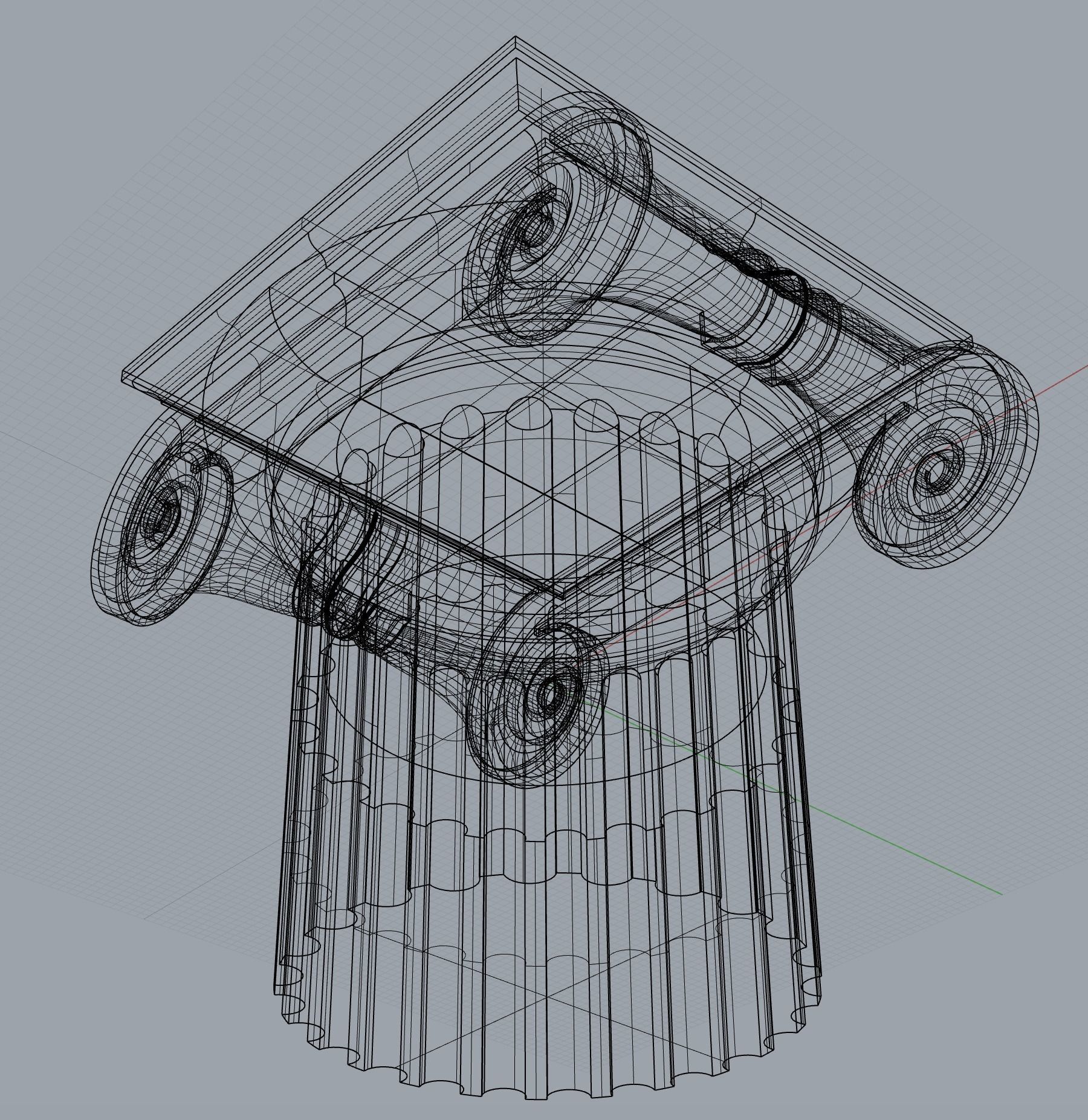 Ionic Capital 3D model | CGTrader