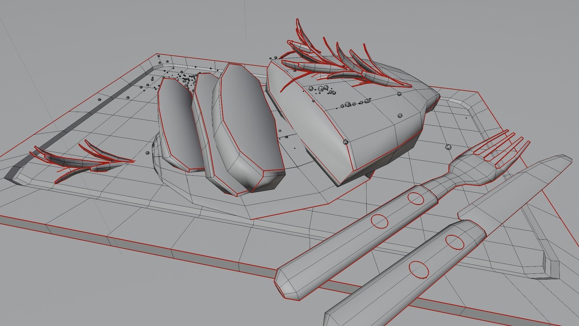 3D model Rare Steak VR / AR / low-poly | CGTrader