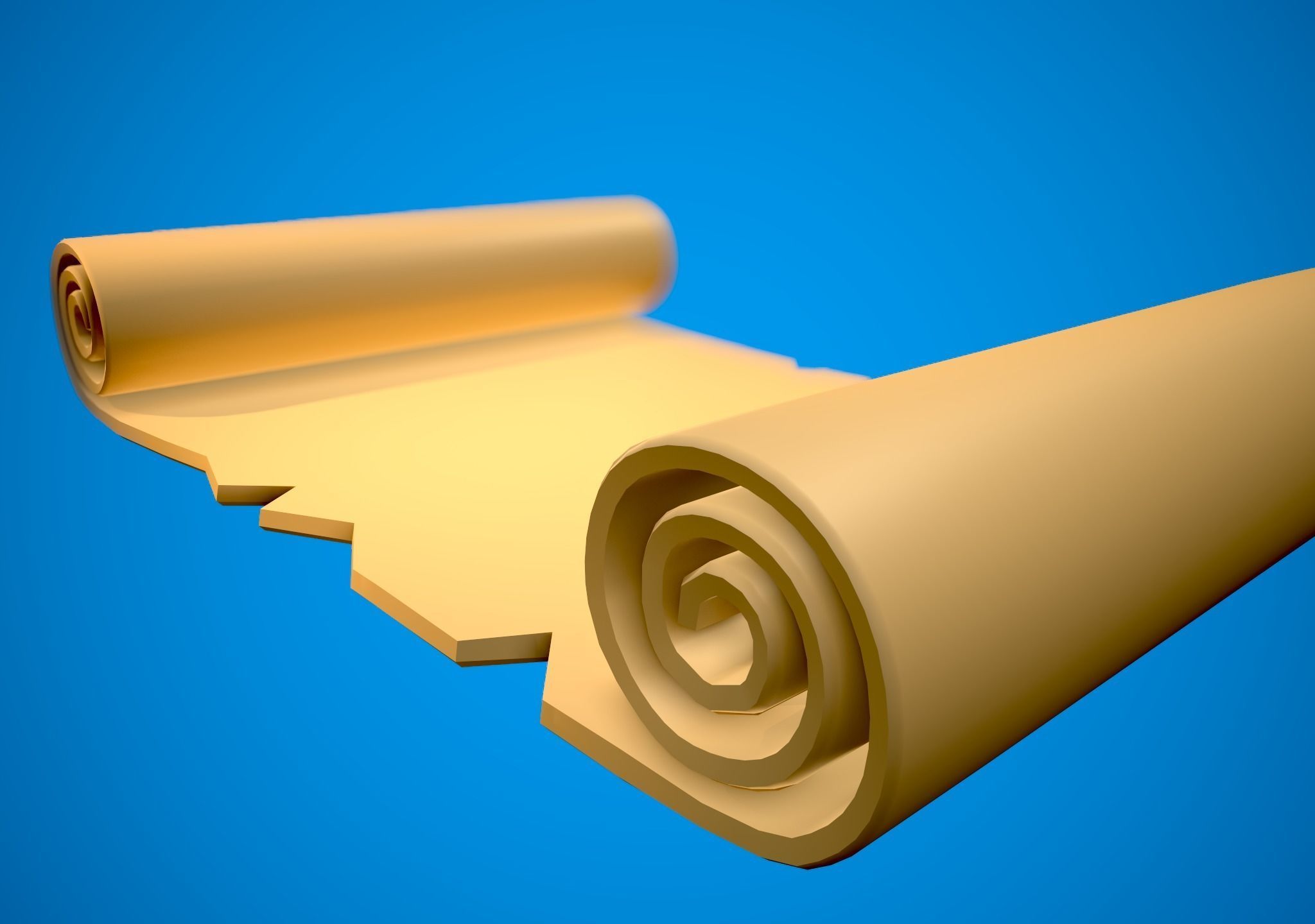 3D model Stylized Parchment Model - Cartoon Lowpoly Asset VR / AR / low ...