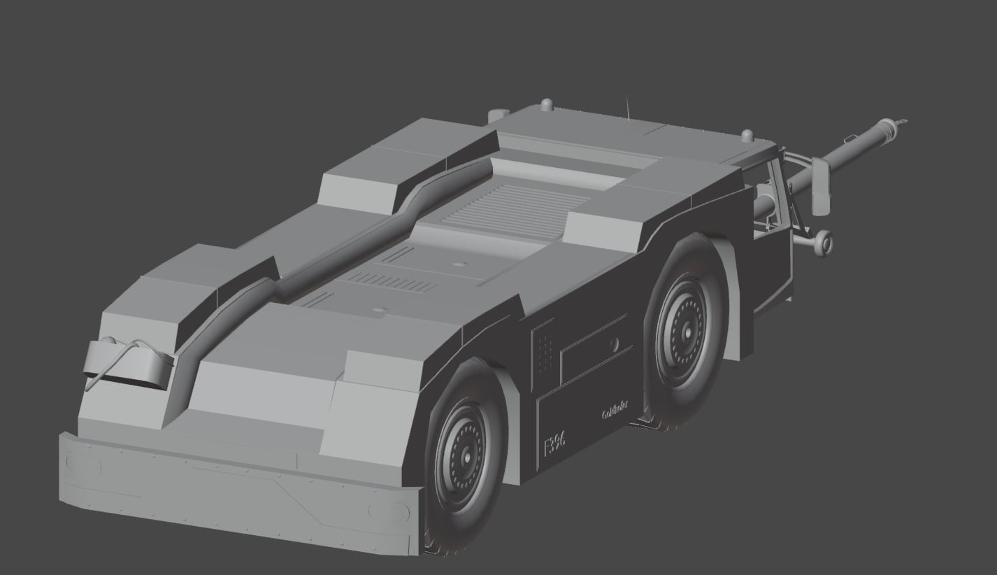 3D model Aircraft Pushback Vehicle - Goldhofer F396 VR / AR / low-poly ...