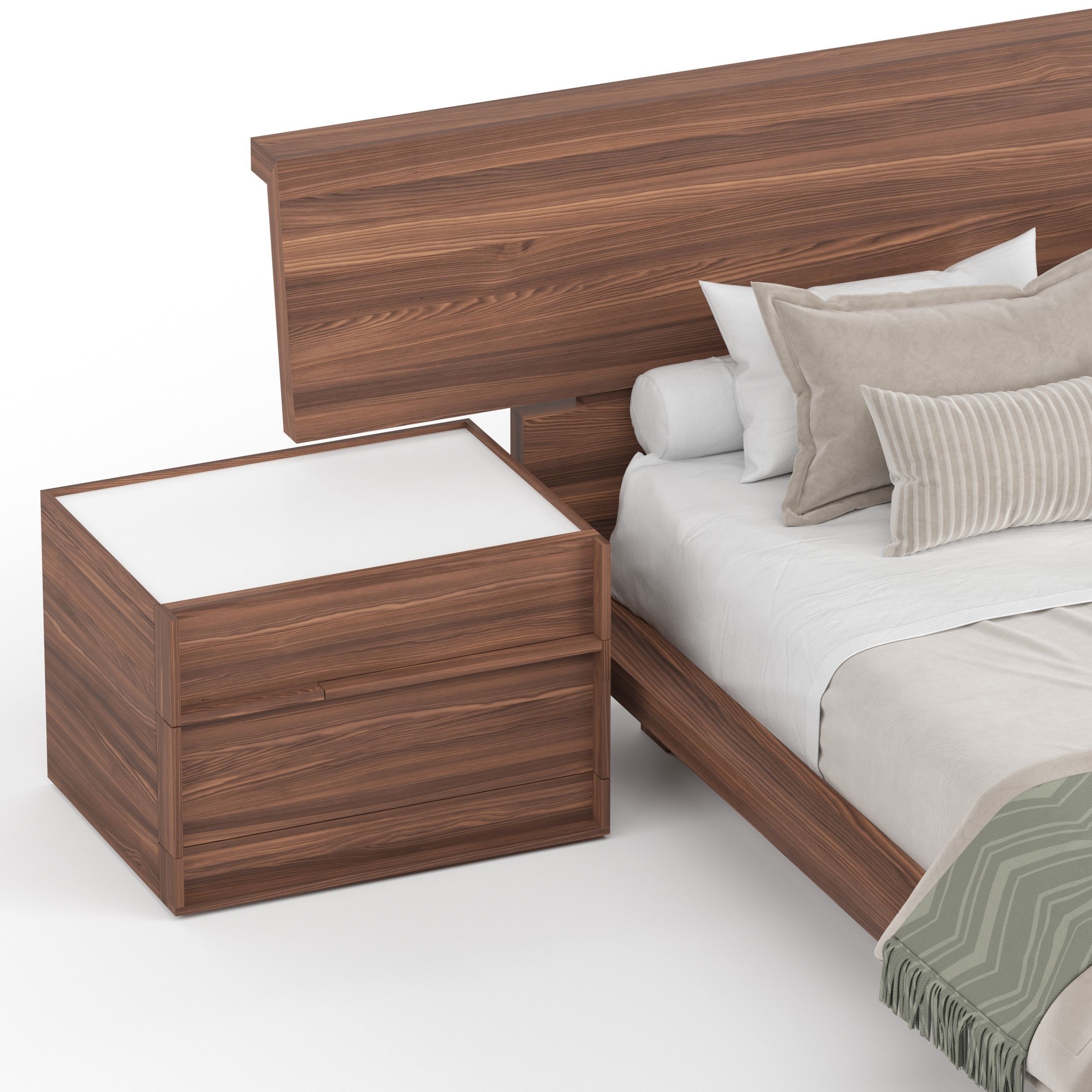 Rove Concepts Hunter Bed Hunter Nightstand 3D model | CGTrader