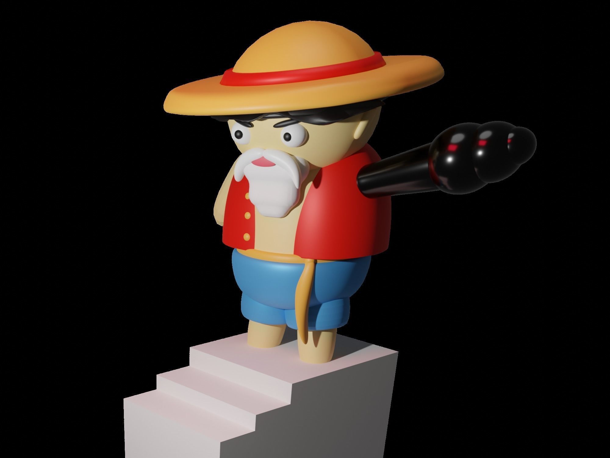 Mini Luffy 3D ModelFigure Haki 3D model | CGTrader