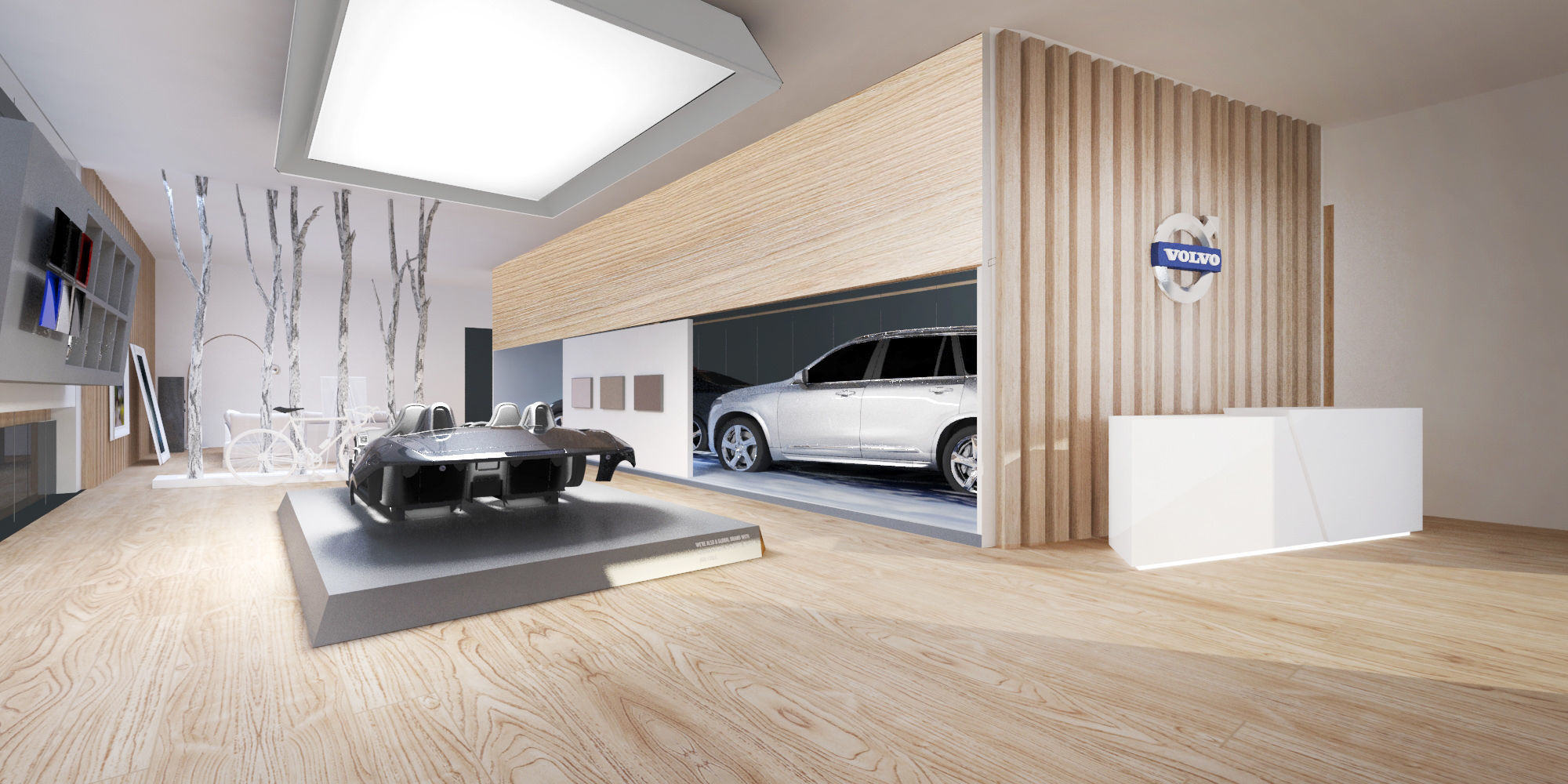 volvo pop up store booth 3D model | CGTrader
