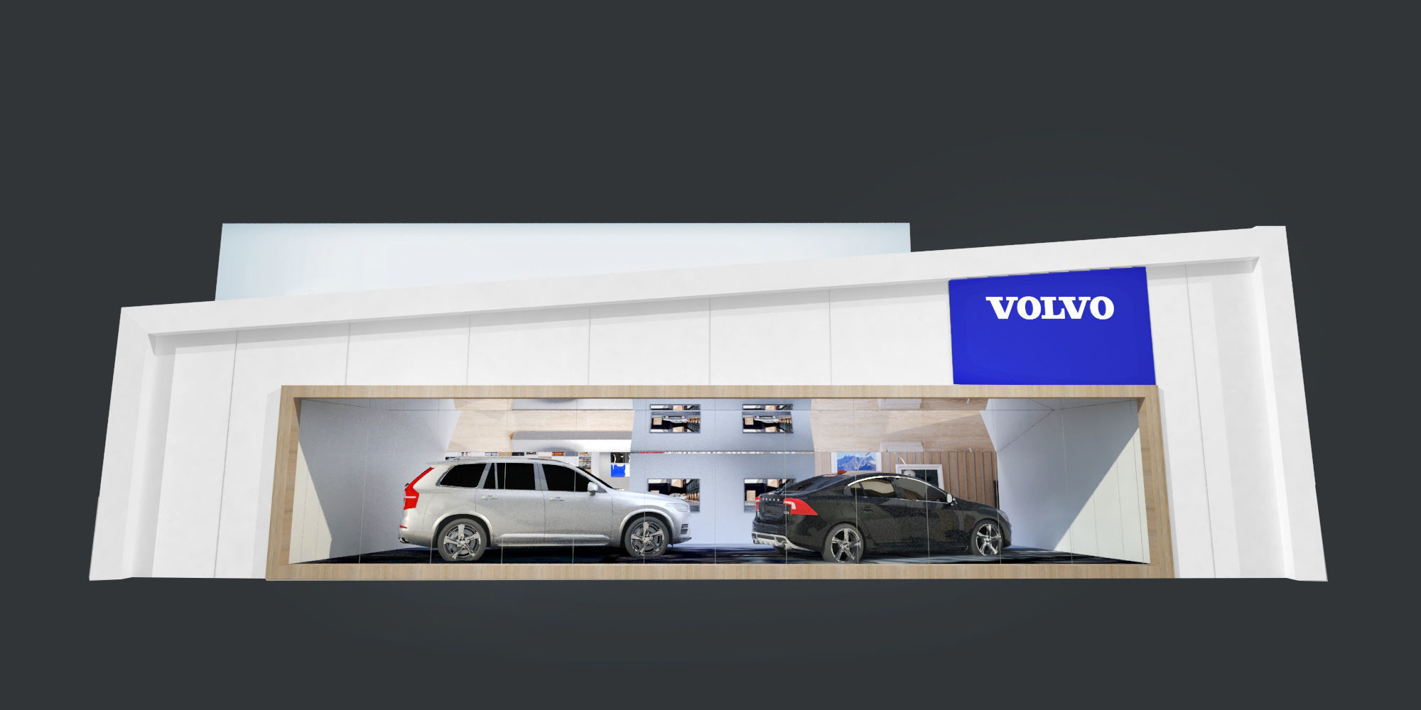 volvo pop up store booth 3D model | CGTrader