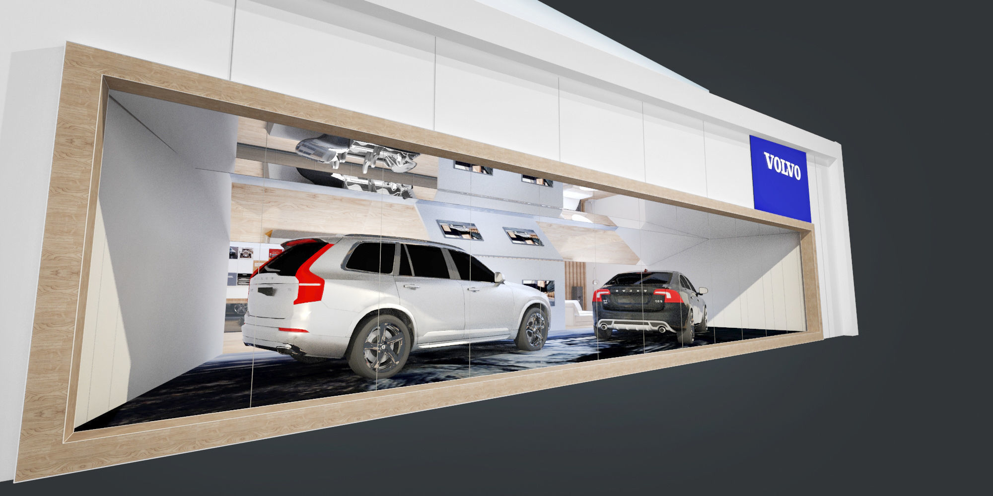 volvo pop up store booth 3D model | CGTrader