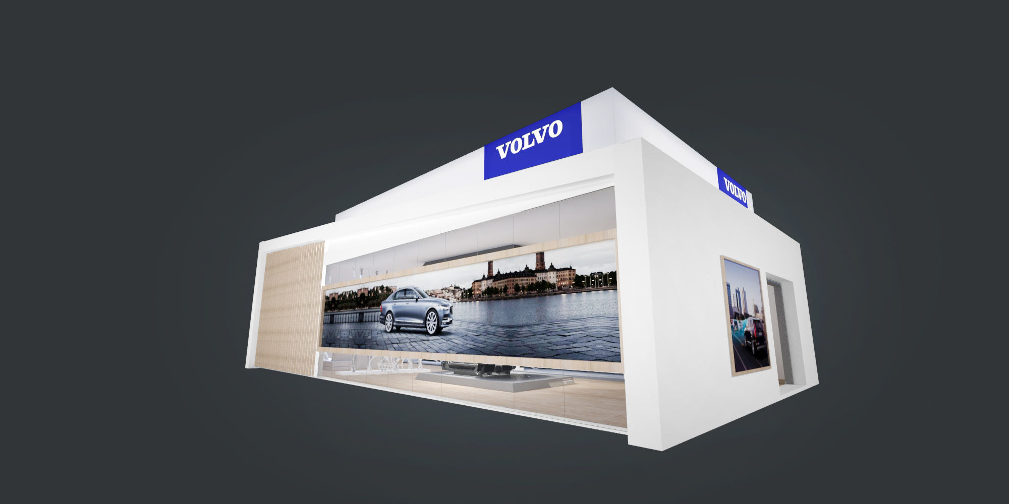 volvo pop up store booth 3D model | CGTrader