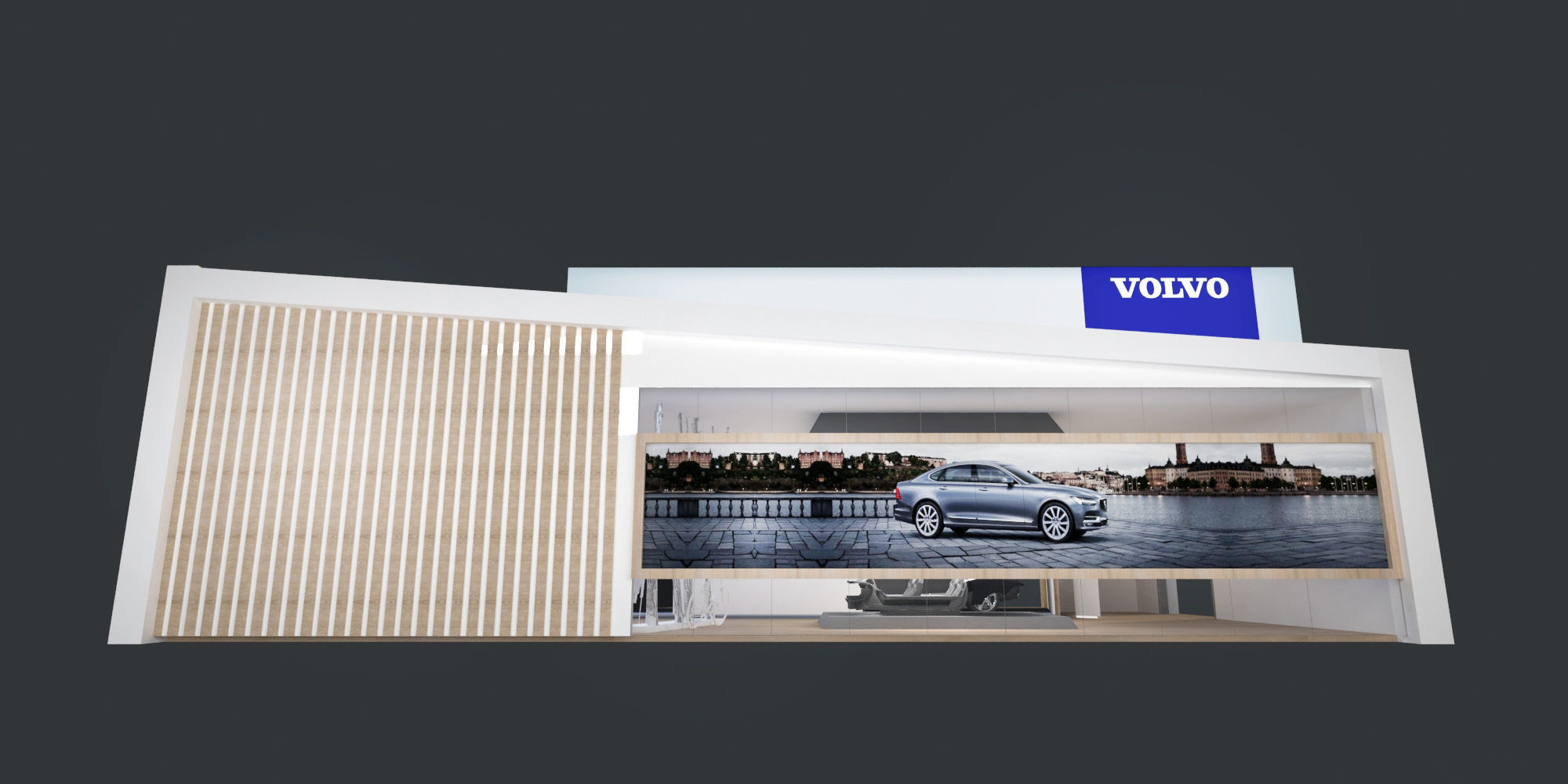 volvo pop up store booth 3D model | CGTrader