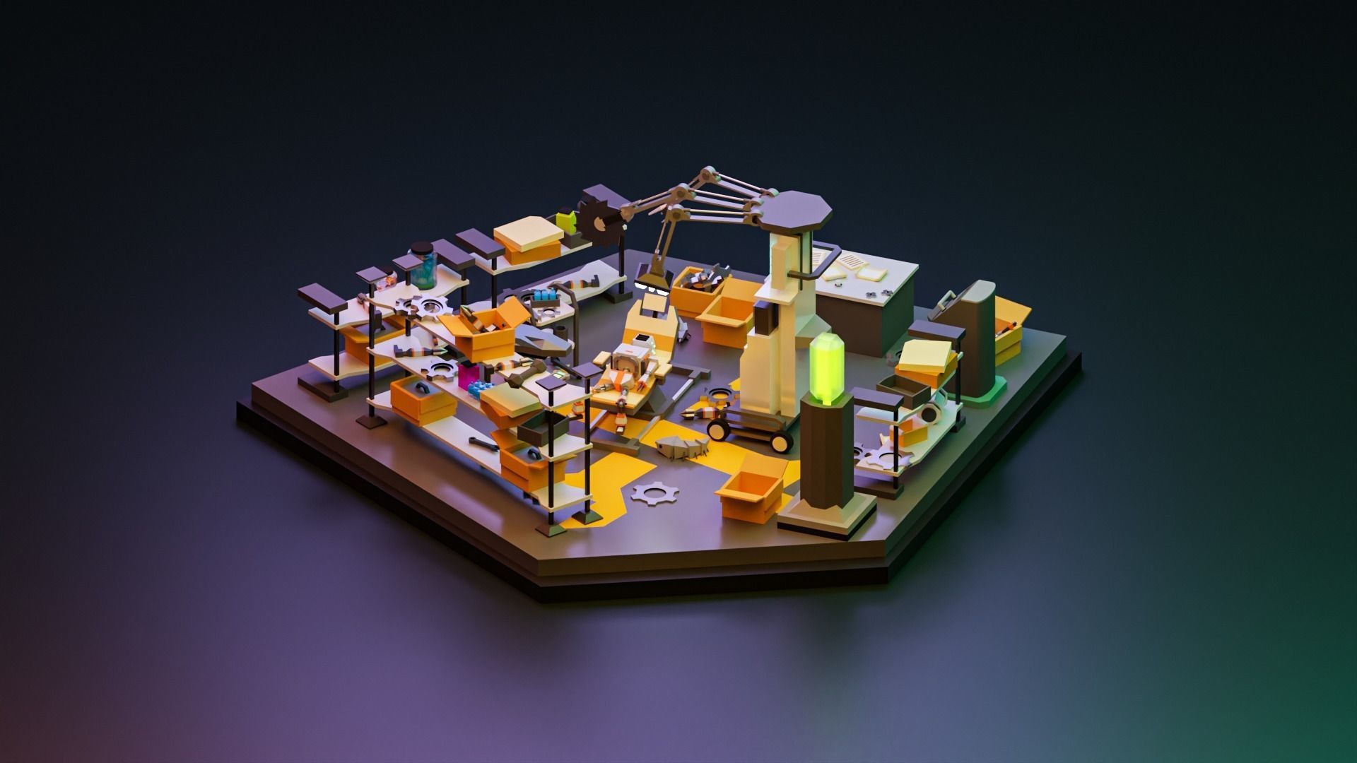 Robotics laboratory free 3D model | CGTrader