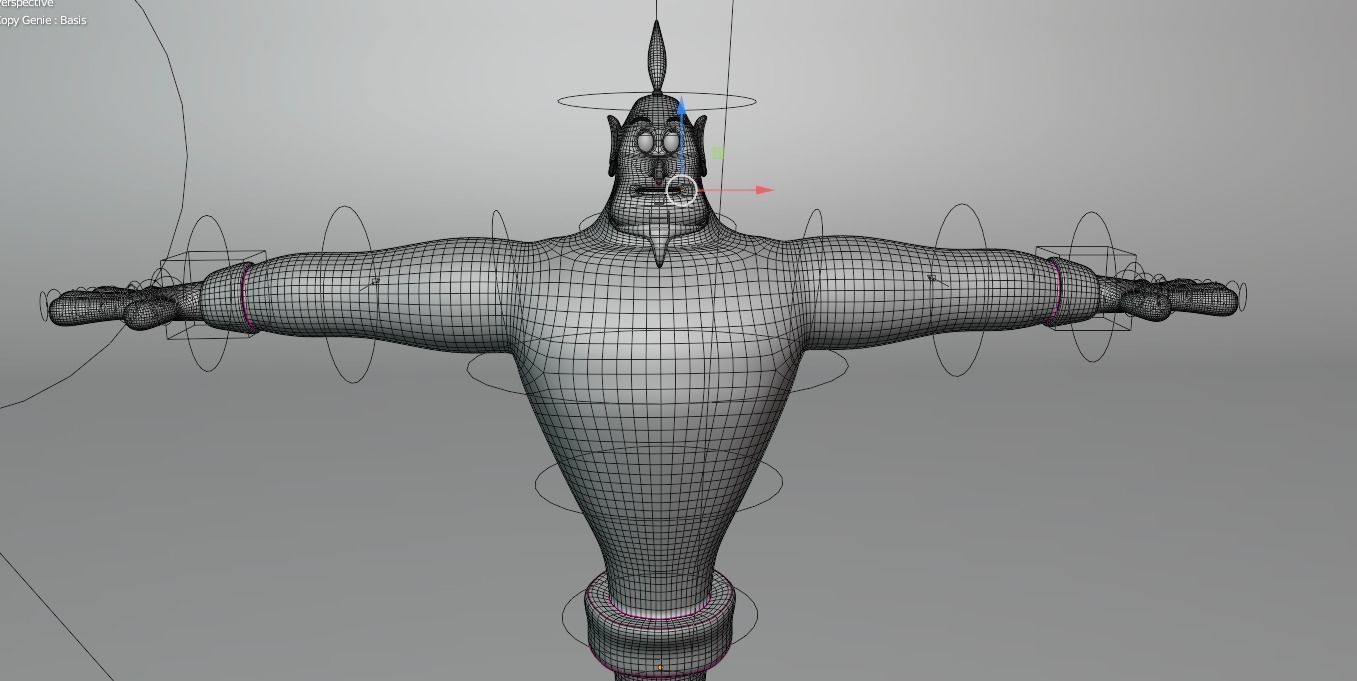 Genie rigged with Genie lamp 3D model rigged | CGTrader