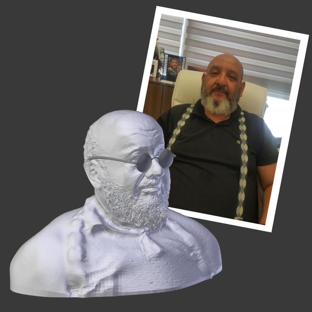 3d bust work from photo 3D model 3D printable | CGTrader