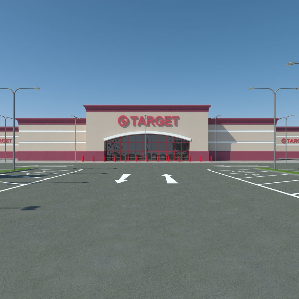 Target with Parking Lot 3D model | CGTrader