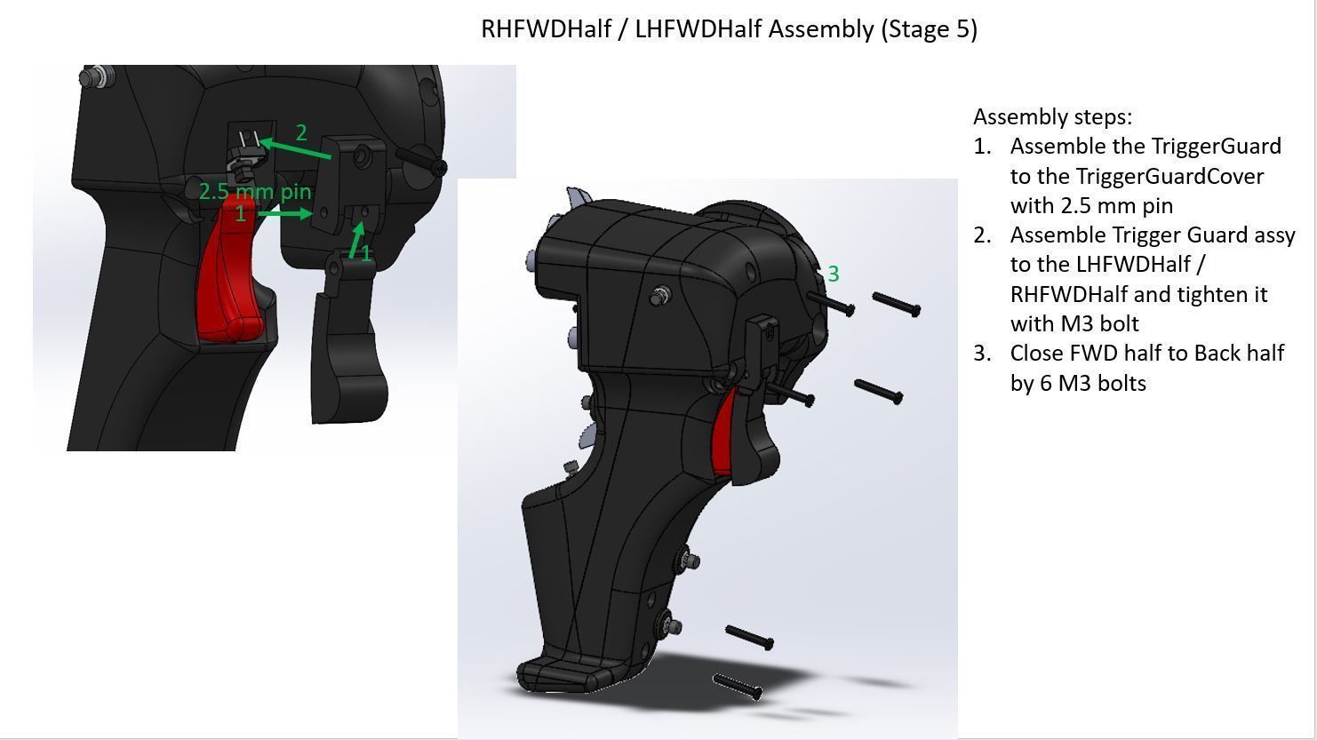 Right and left AH64D CGP hands grip and TDU TEDAC 3d printing 3D model ...