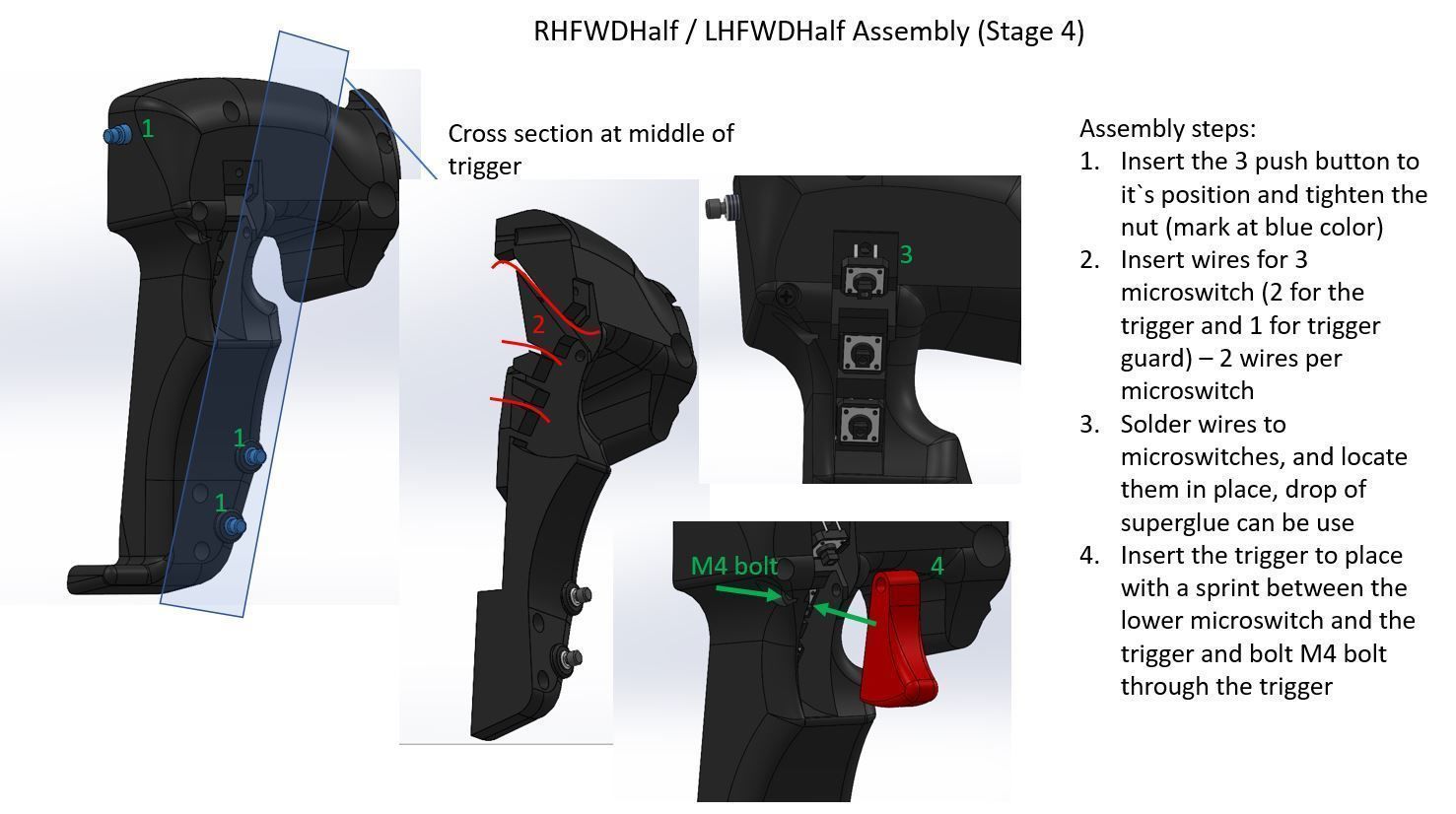 Right and left AH64D CGP hands grip and TDU TEDAC 3d printing 3D model ...