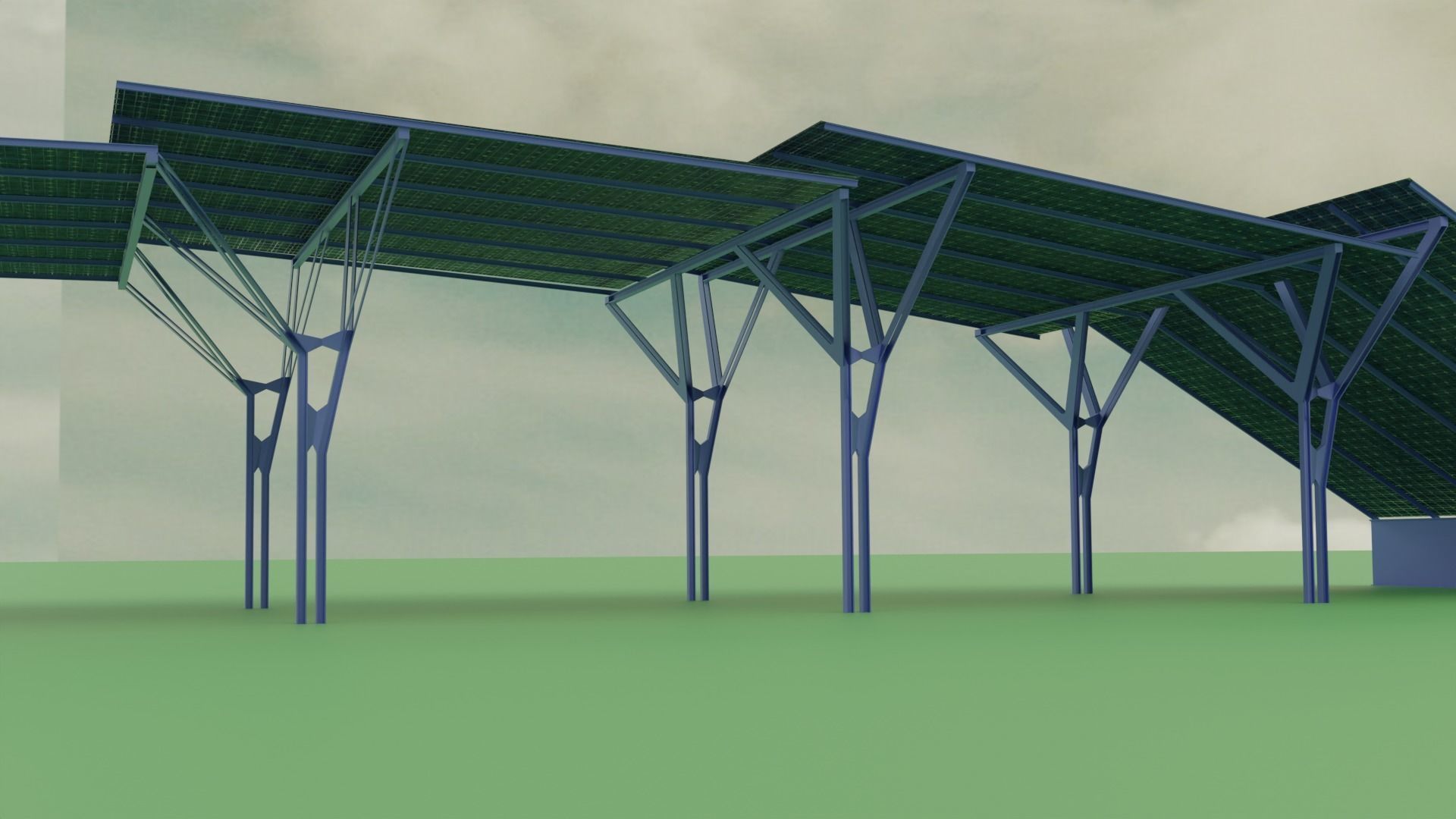 3D model Solar Panel Structure - Low-poly 3D model - pbr VR / AR / low ...