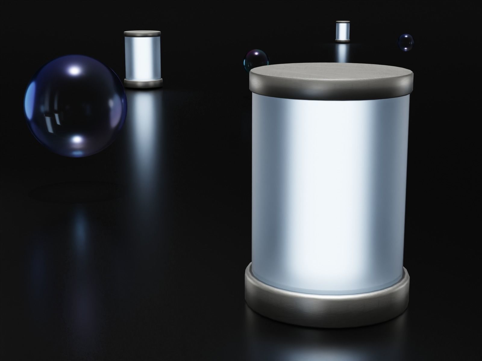 Texture Colour Bubbles Glass Light Tube for 3d blender model VR / AR ...