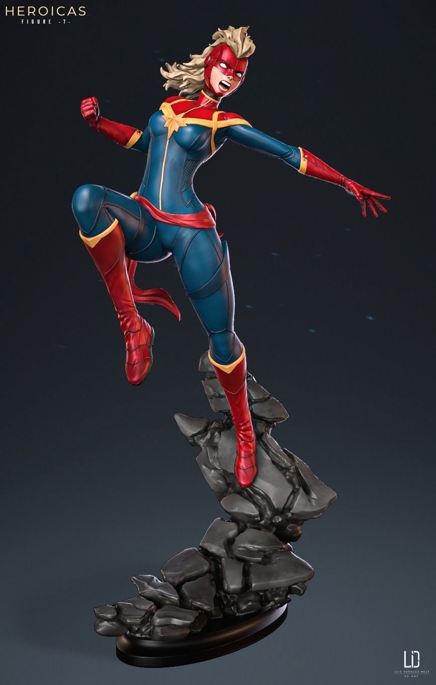Heroicas - Figure 7 - D1 - Ms Marvel - 3D model 3D printable | CGTrader