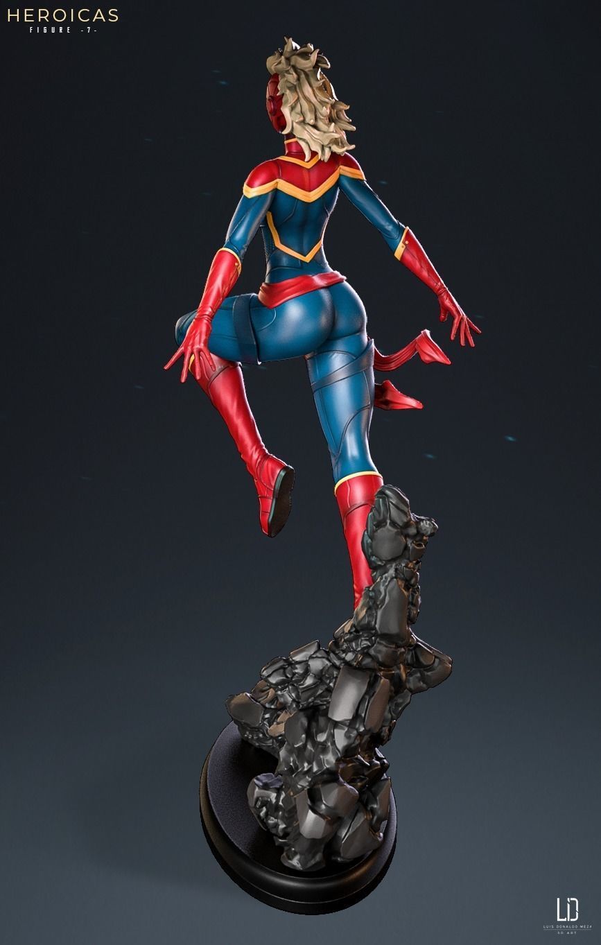 Heroicas - Figure 7 - D1 - Ms Marvel - 3D model 3D printable | CGTrader
