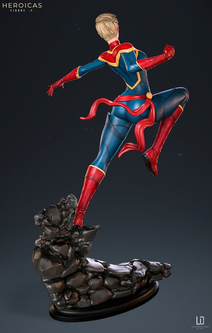 Heroicas - Figure 7 - D1 - Ms Marvel - 3D model 3D printable | CGTrader