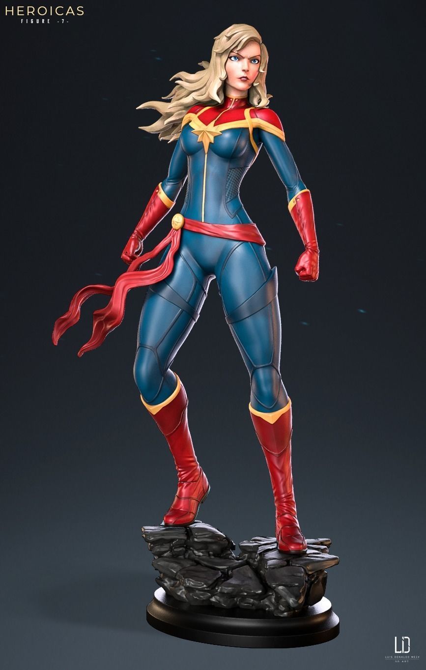 Heroicas - Figure 7 - D1 - Ms Marvel - 3D model 3D printable | CGTrader