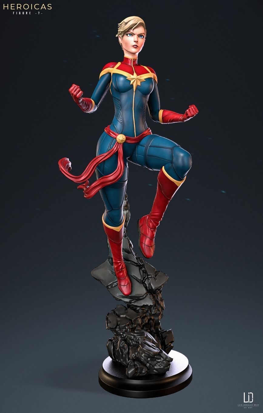 Heroicas - Figure 7 - D1 - Ms Marvel - 3D model 3D printable | CGTrader