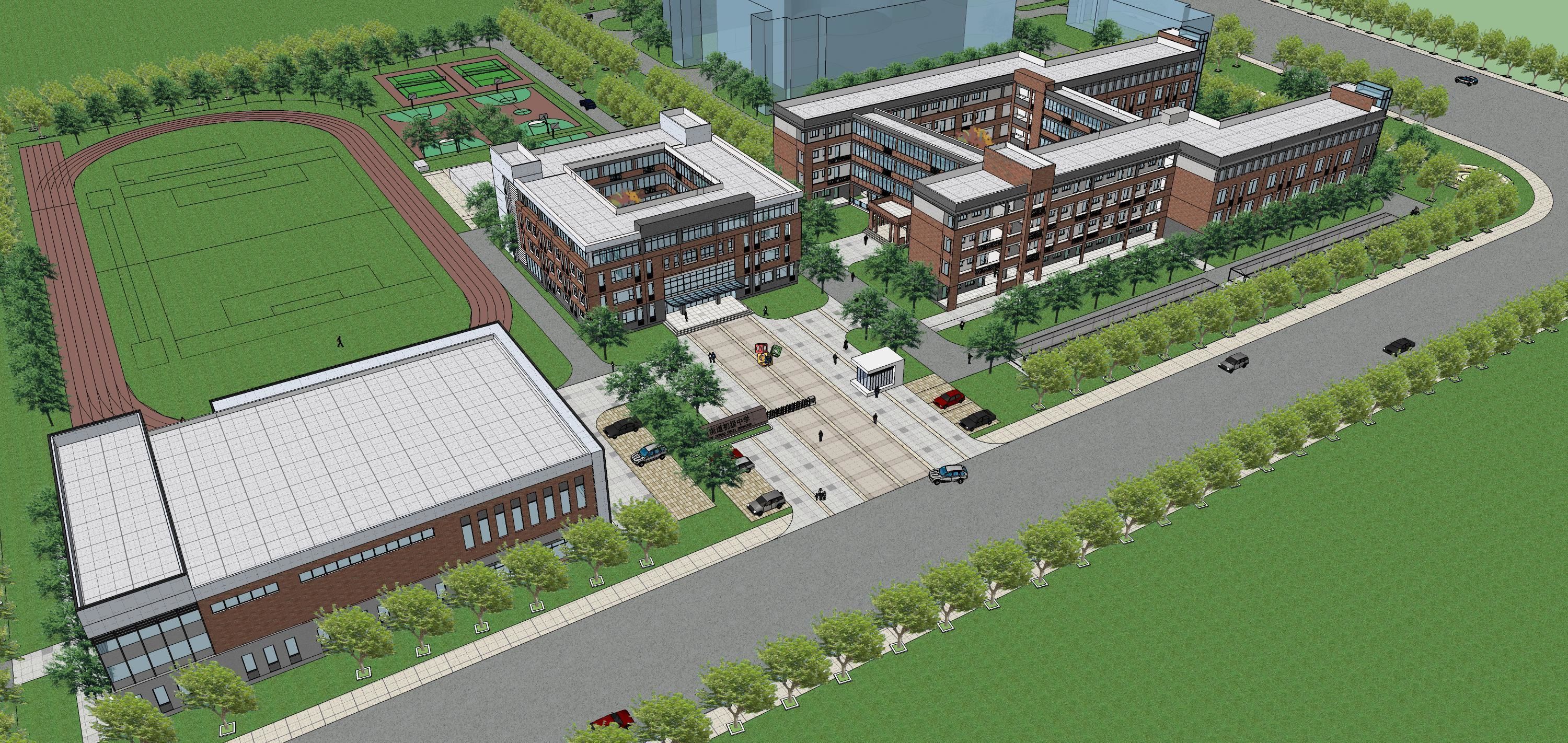 Sketchup High school or College 230 3D model | CGTrader
