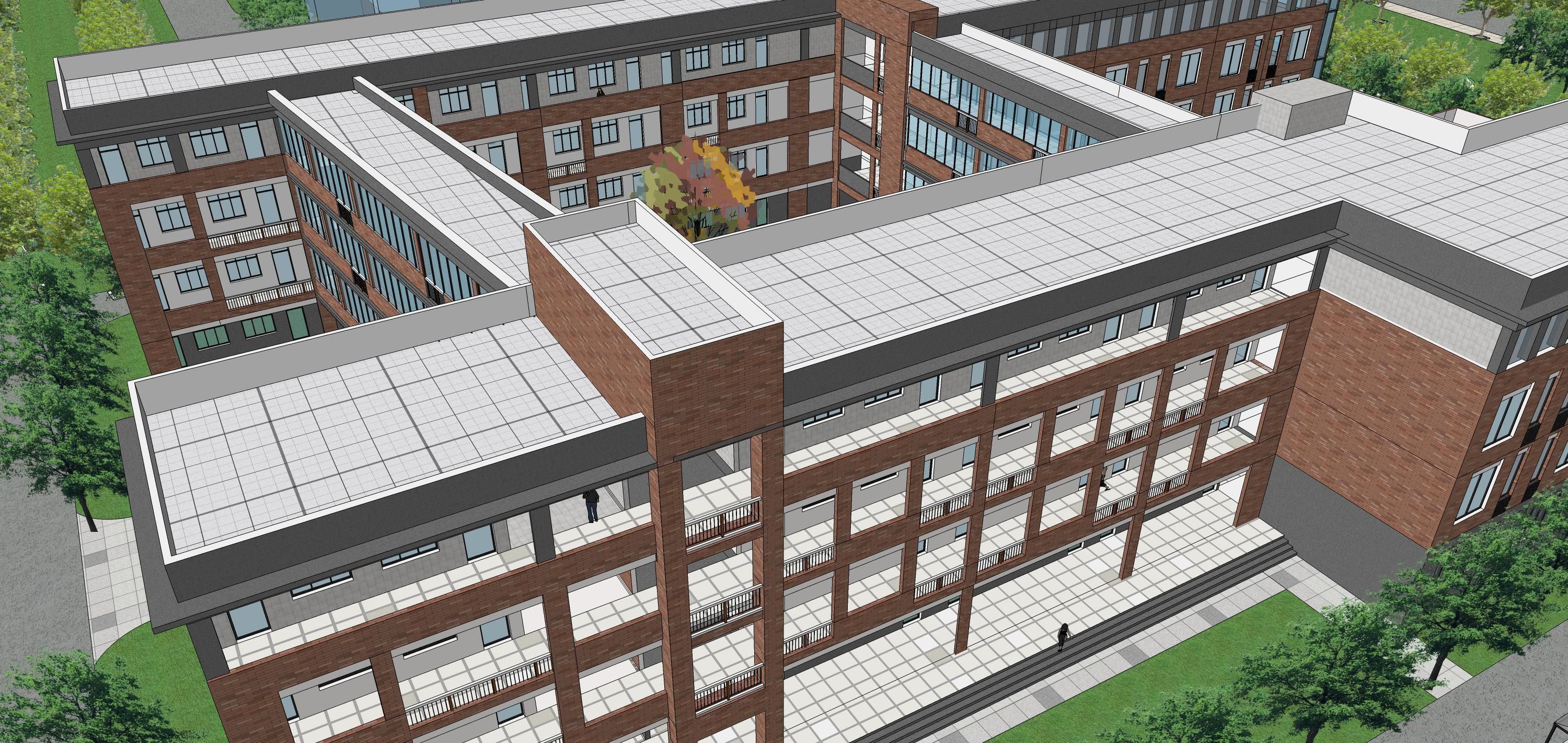 Sketchup High school or College 230 3D model | CGTrader