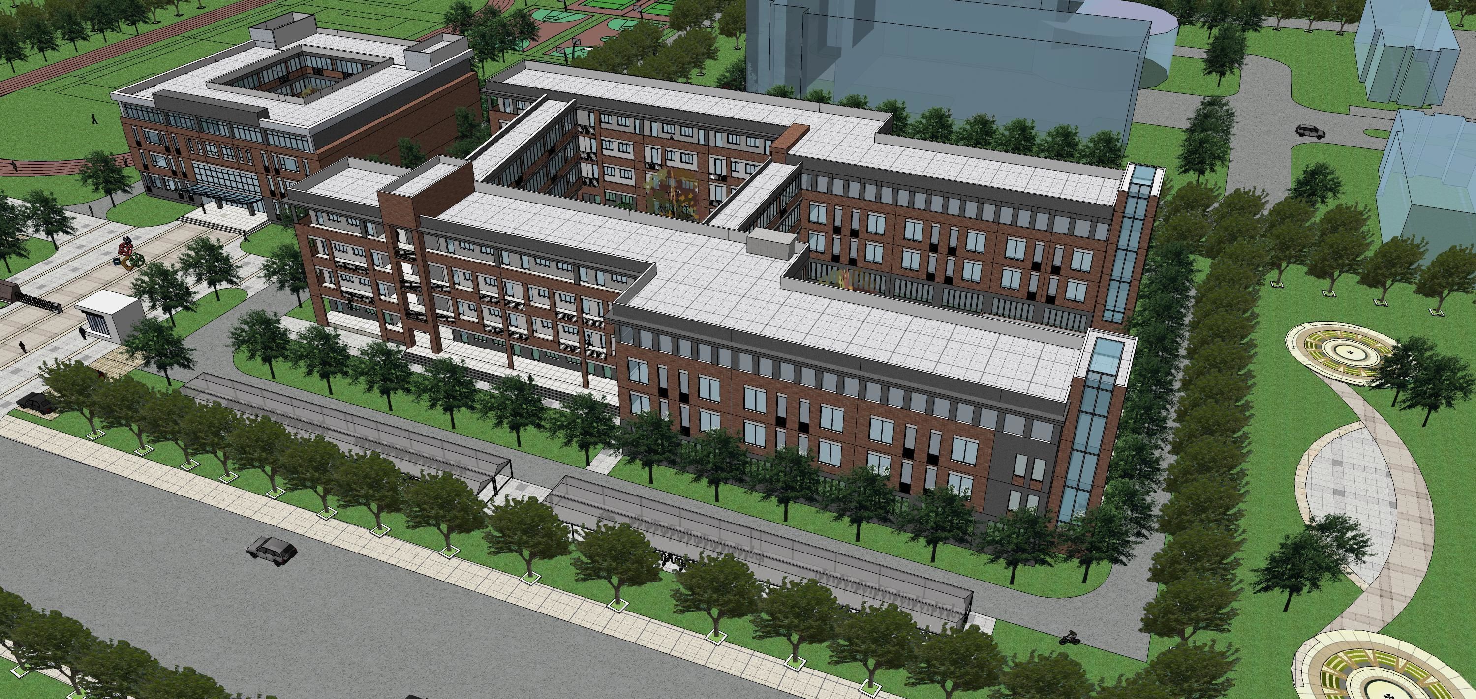 Sketchup High school or College 230 3D model | CGTrader