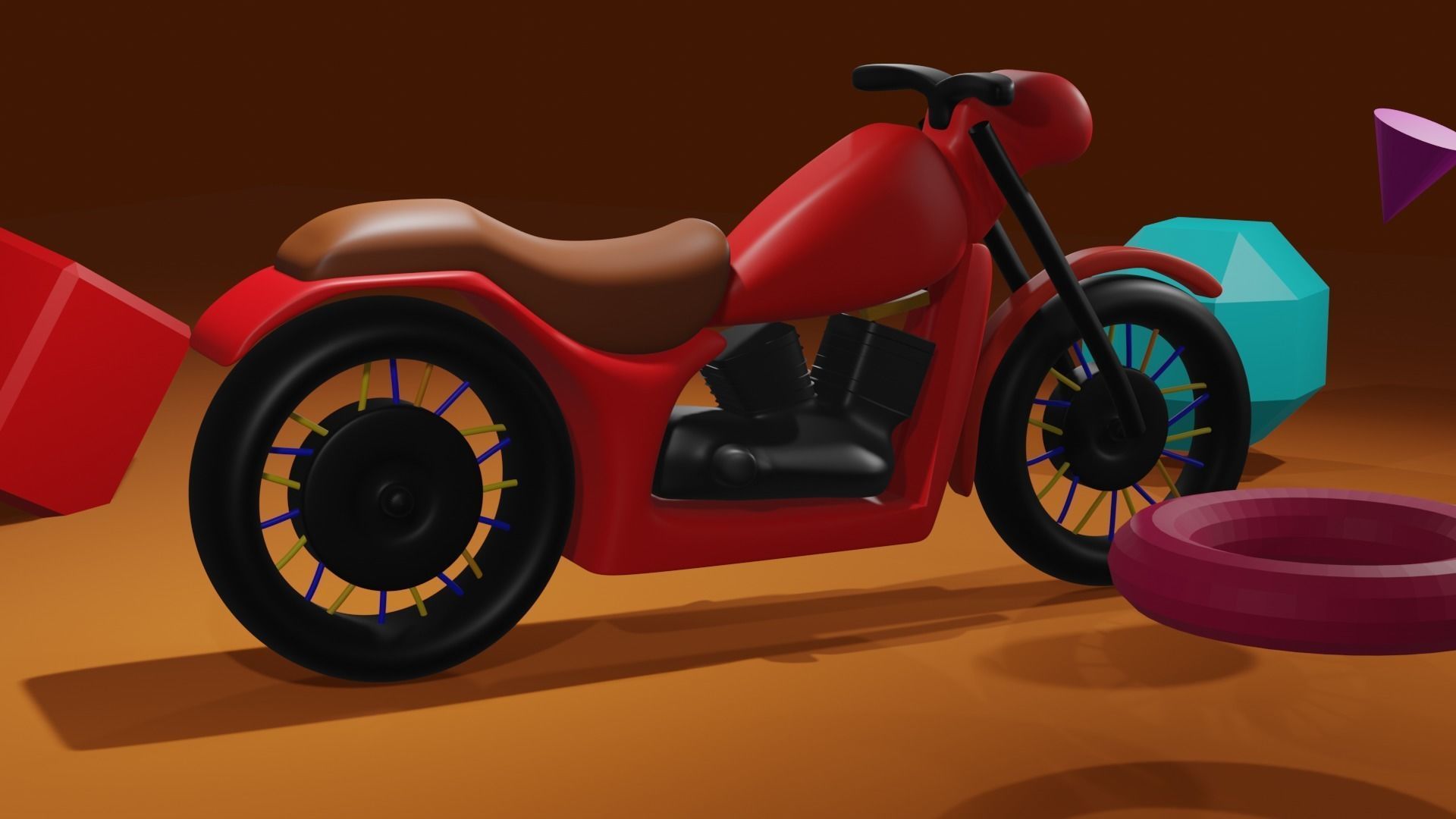 toy motorcycle free 3D model | CGTrader