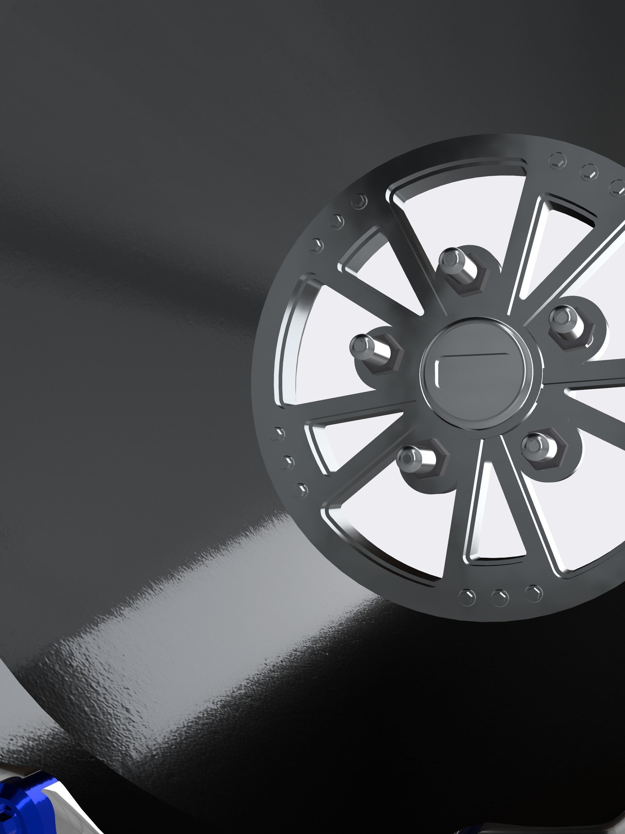 Drag Wheel COMBO Rear RC Components Hammer 15inch Big Tire 3D model 3D ...