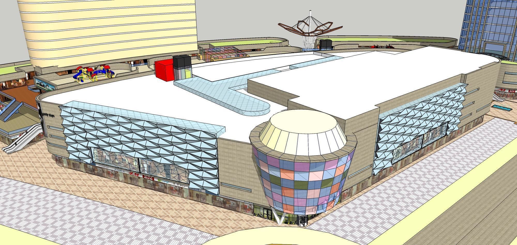Sketchup Commercial Office Complex 246 3D model | CGTrader