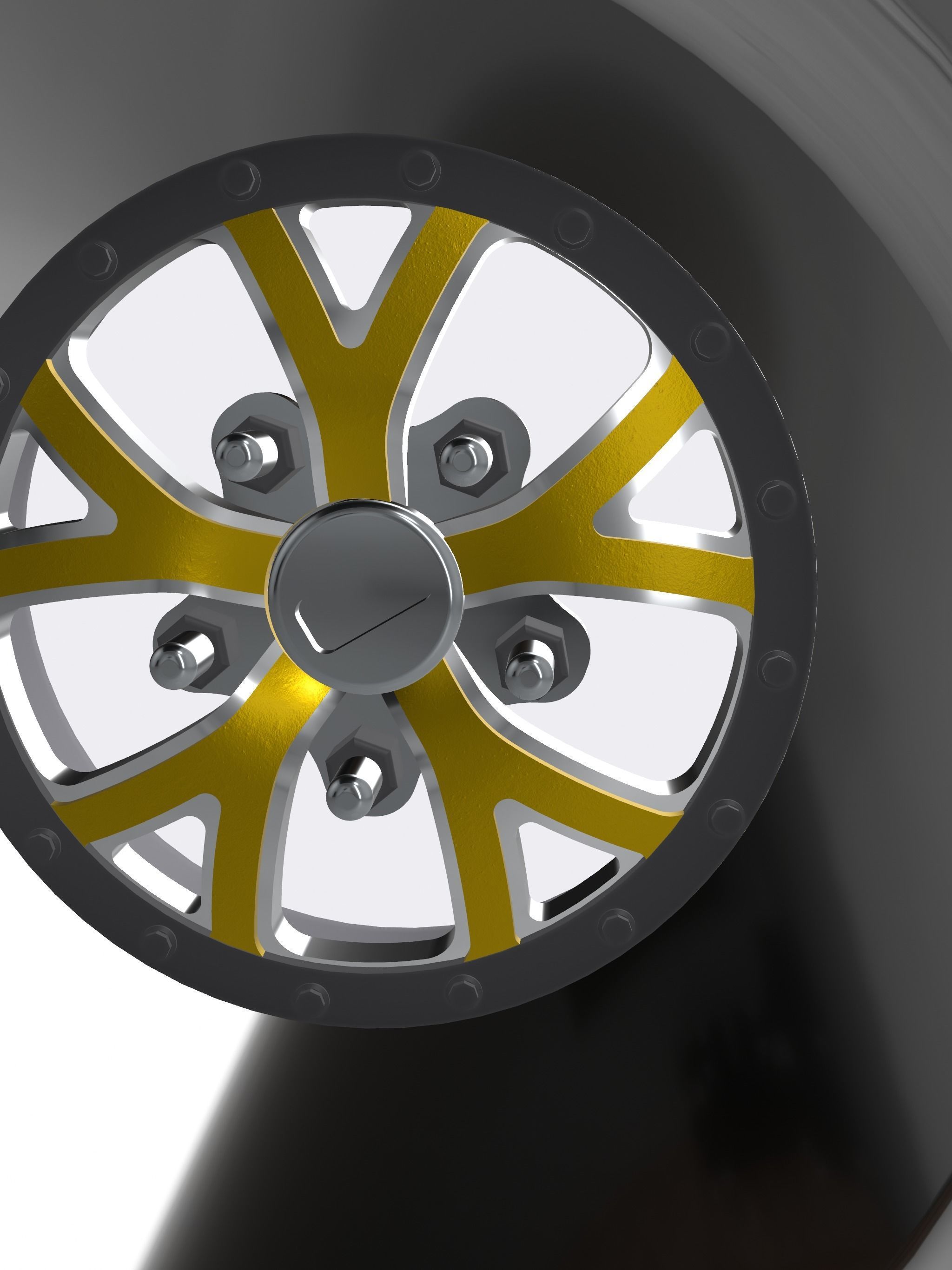 Drag Wheel COMBO Rear Weld V Series 15inch Big Tire 3D model 3D ...