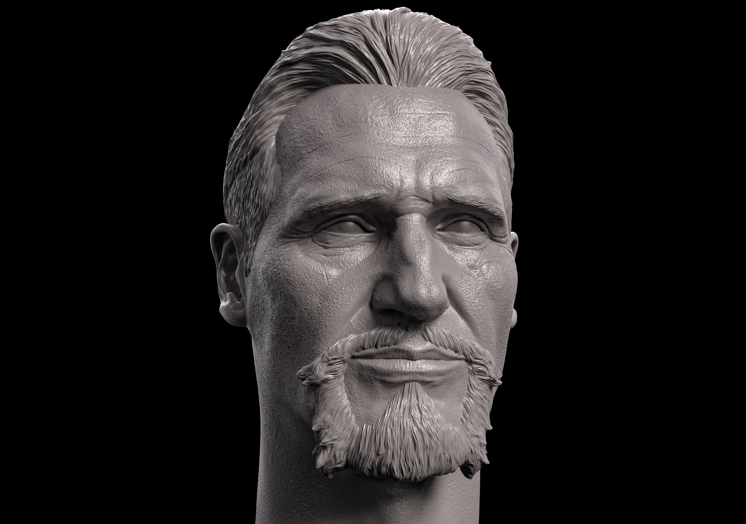 Liam Neeson Ras al Ghul Head 3D model 3D printable | CGTrader