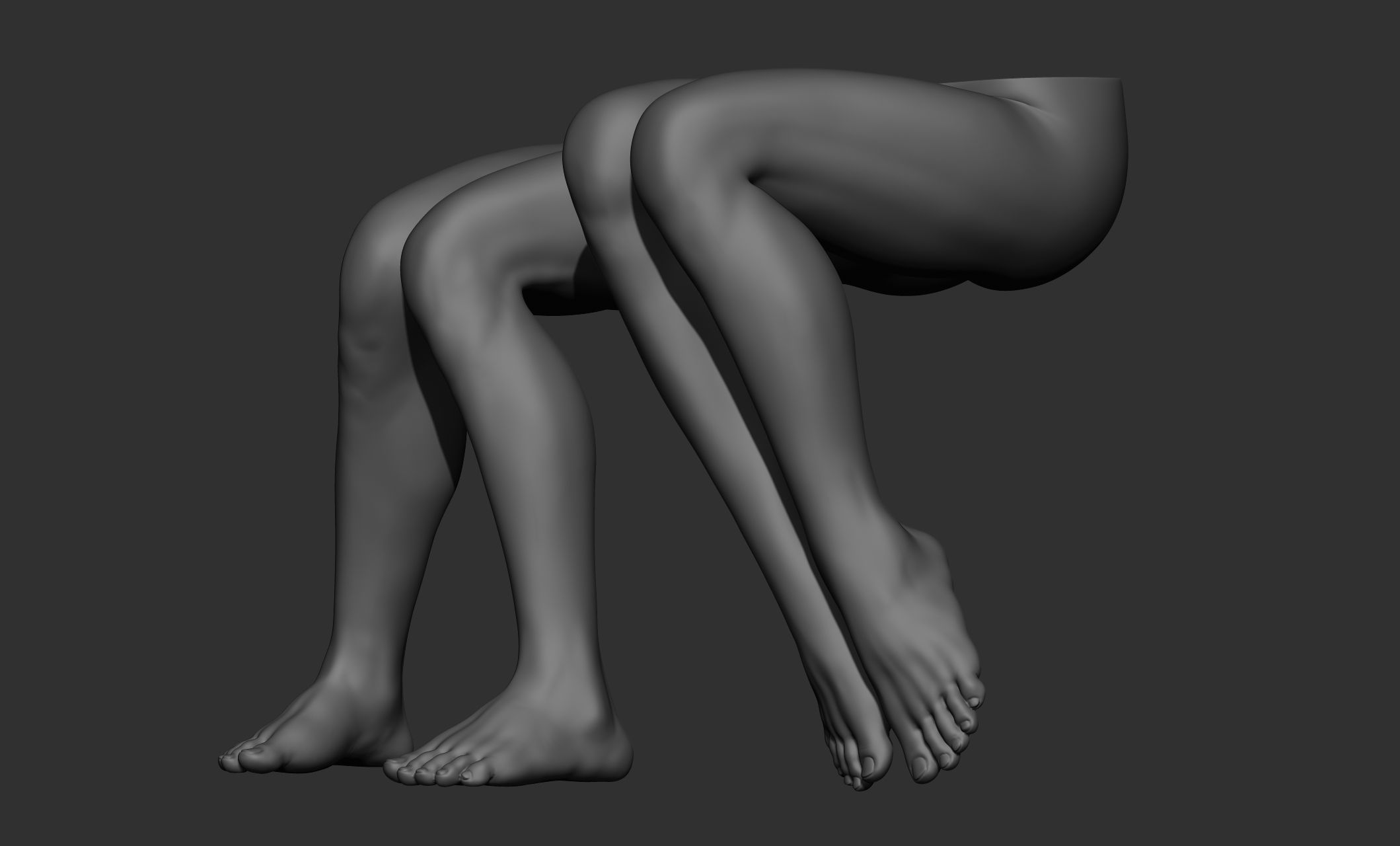 23 Female leg poses 3D model | CGTrader