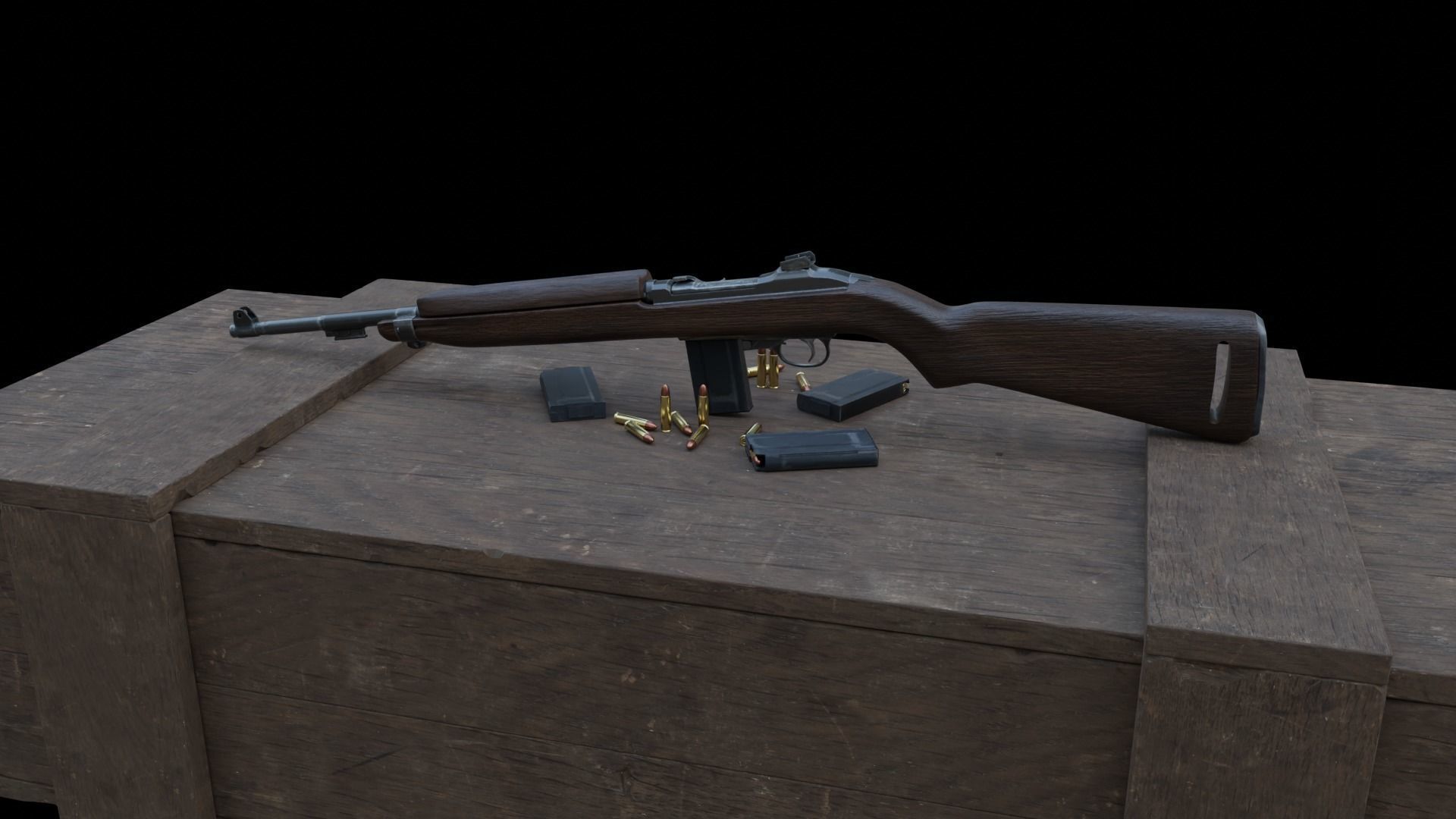 M1 Carbine 3D model rigged | CGTrader