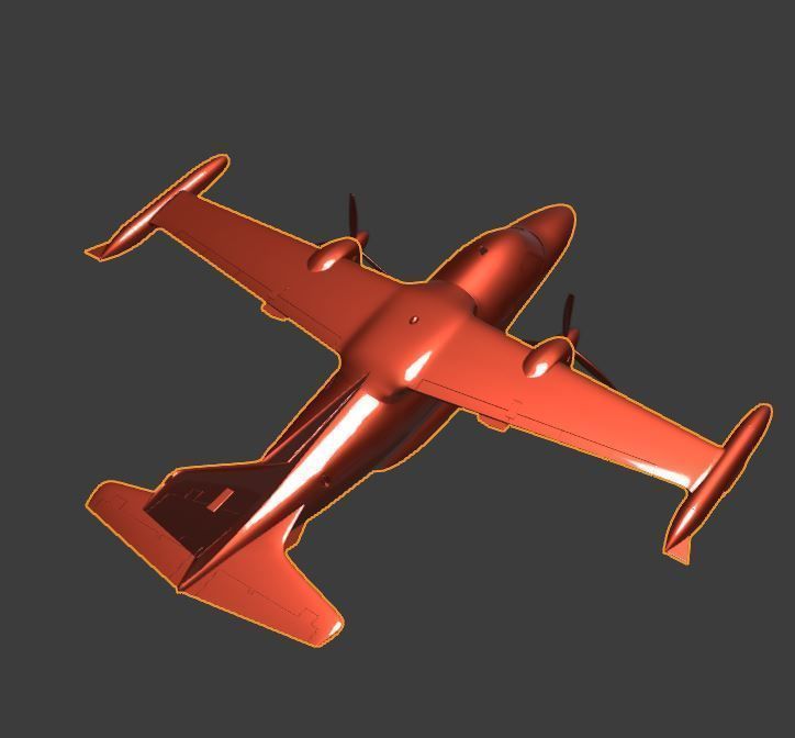 MITSUBISHI MU-2J READY FOR 3D PRINTING 3D model 3D printable | CGTrader