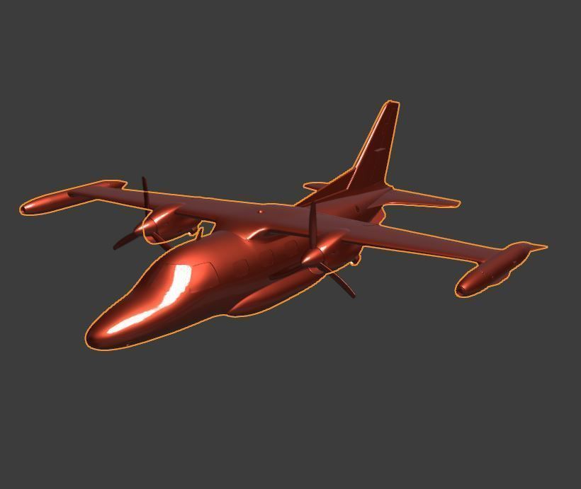 MITSUBISHI MU-2J READY FOR 3D PRINTING 3D model 3D printable | CGTrader